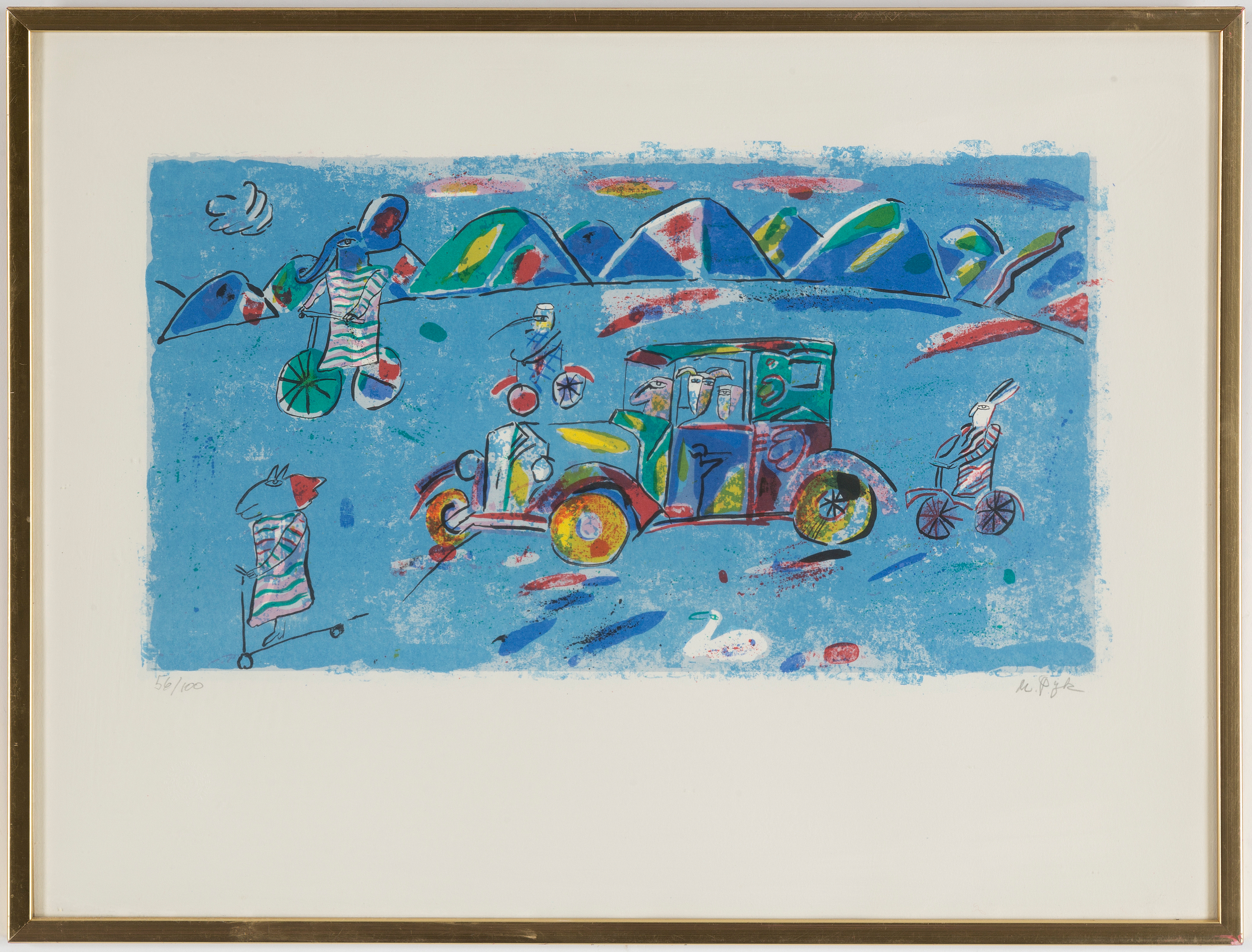 MADELEINE PYK, Lithograph in colours, signed 567100. - Bukowskis