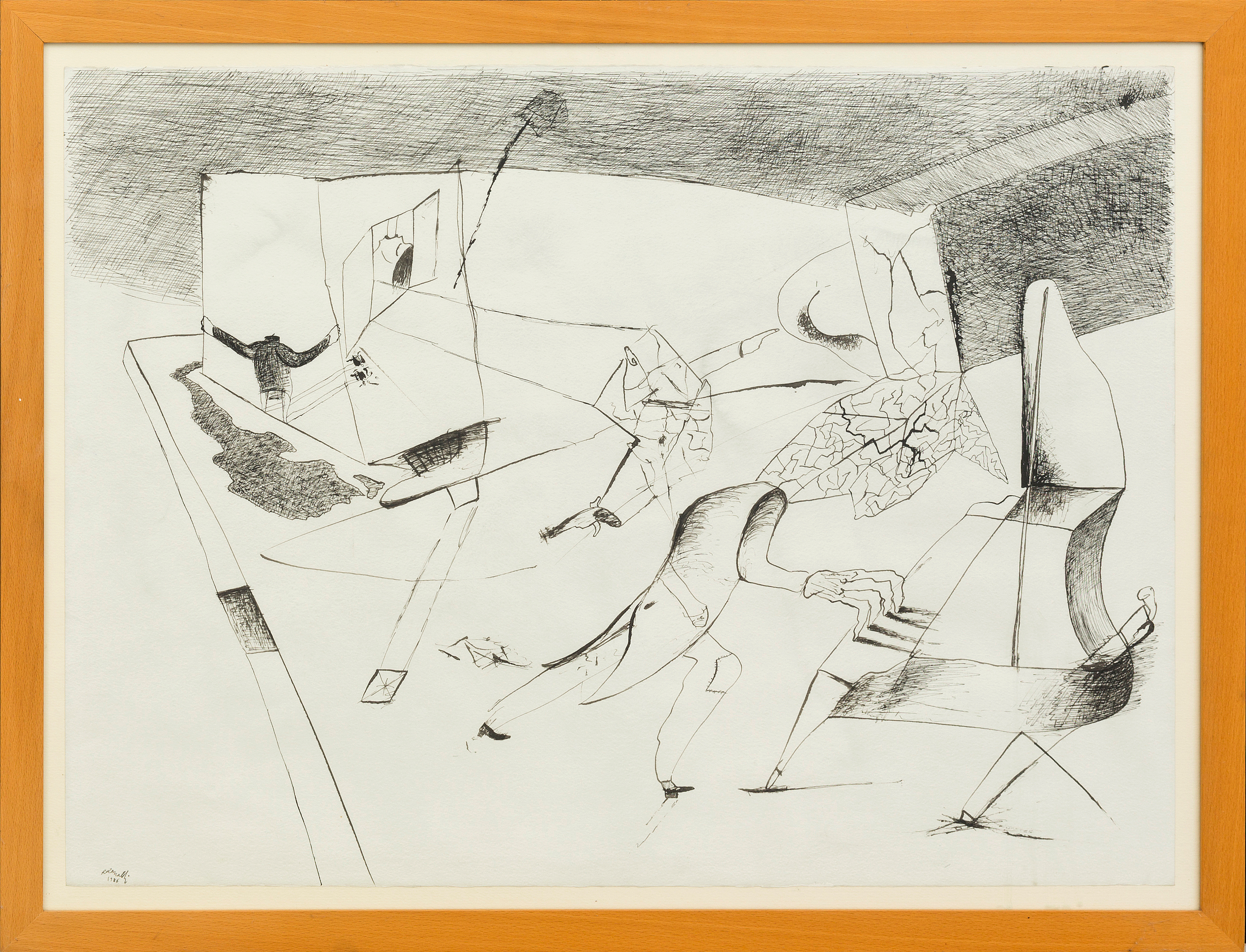 RENATO RANALDI, ink on paper, signed and dated 1986. - Bukowskis