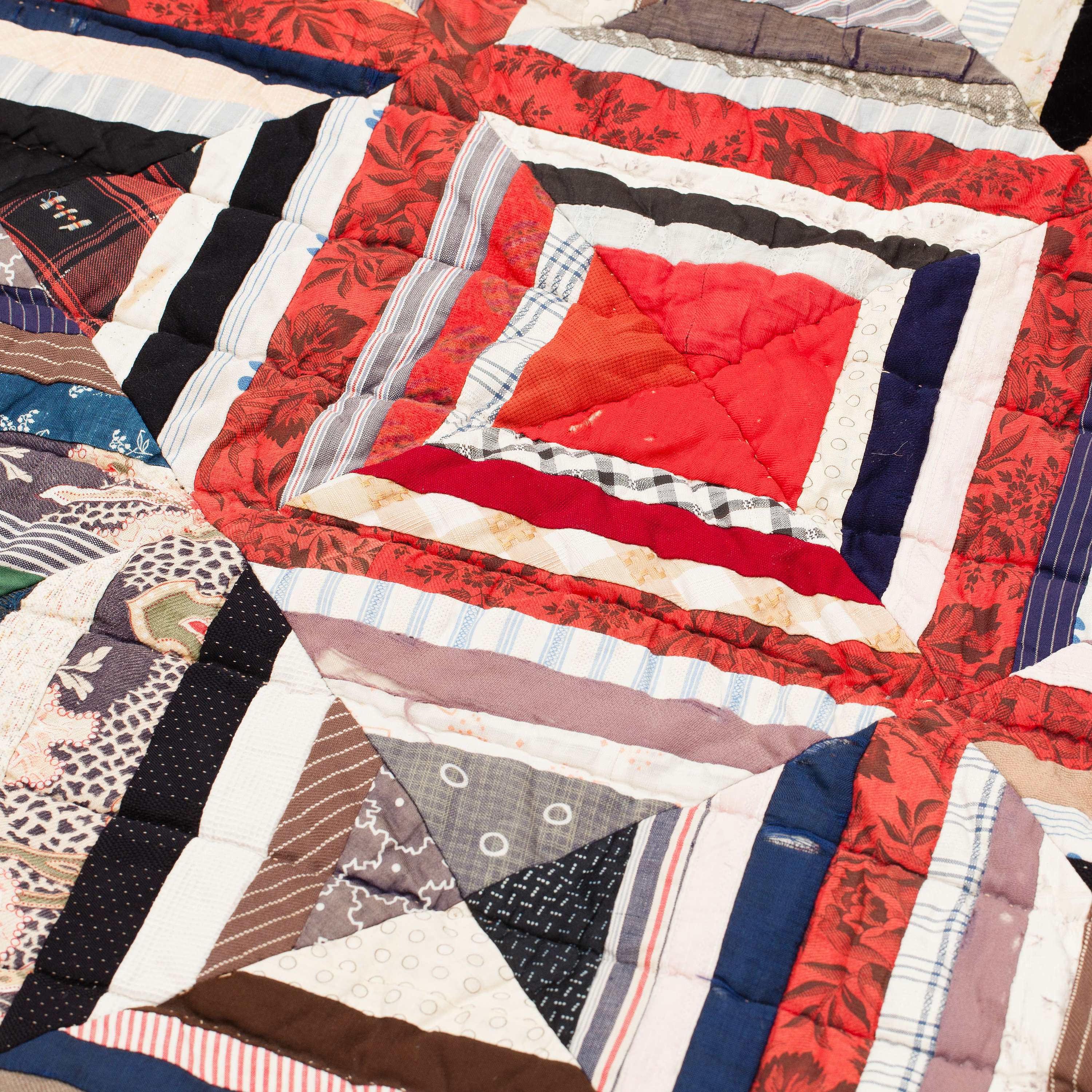 A QUILTED PATCHWORK BED COVER, Sweden first half of the 20th century ...