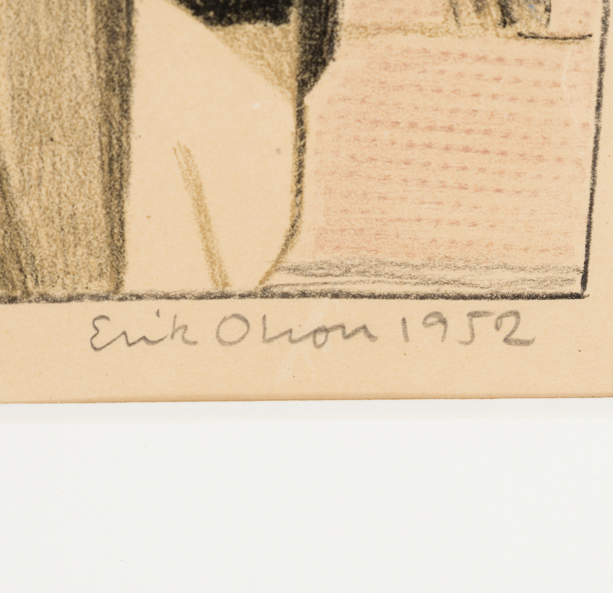 ERIK OLSON, Drawing signed and dated 1952. - Bukowskis