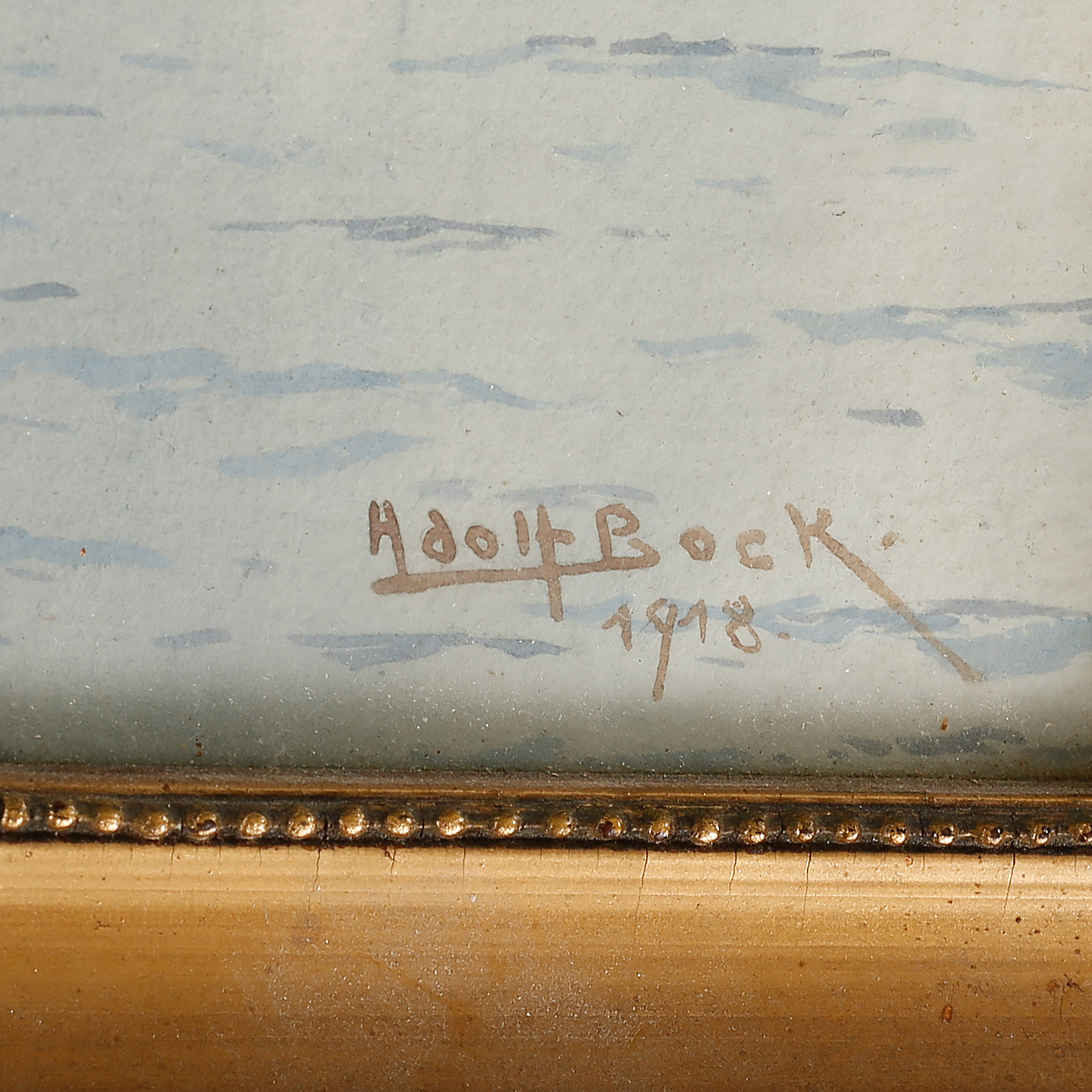 ADOLF BOCK, akvarell, signerad och daterad 1918. - Bukowskis