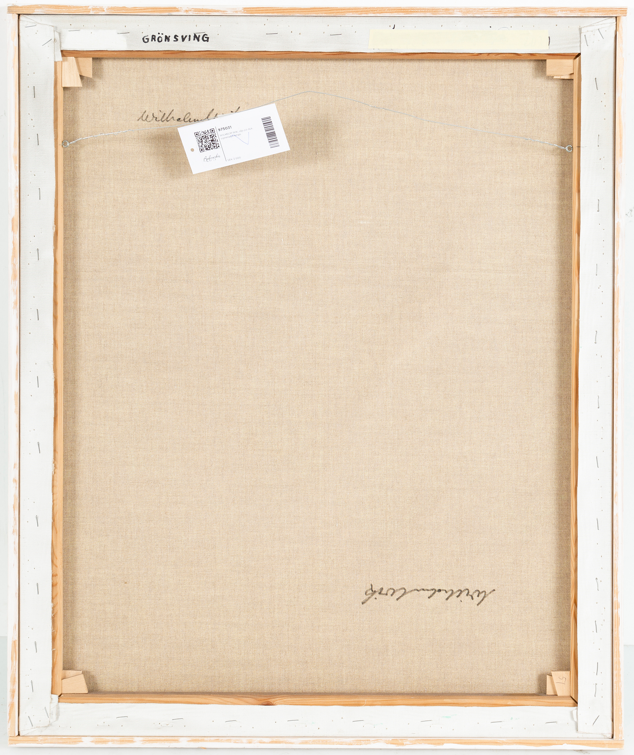 WILHELM WIK, oil on canvas, signed verso. - Bukowskis