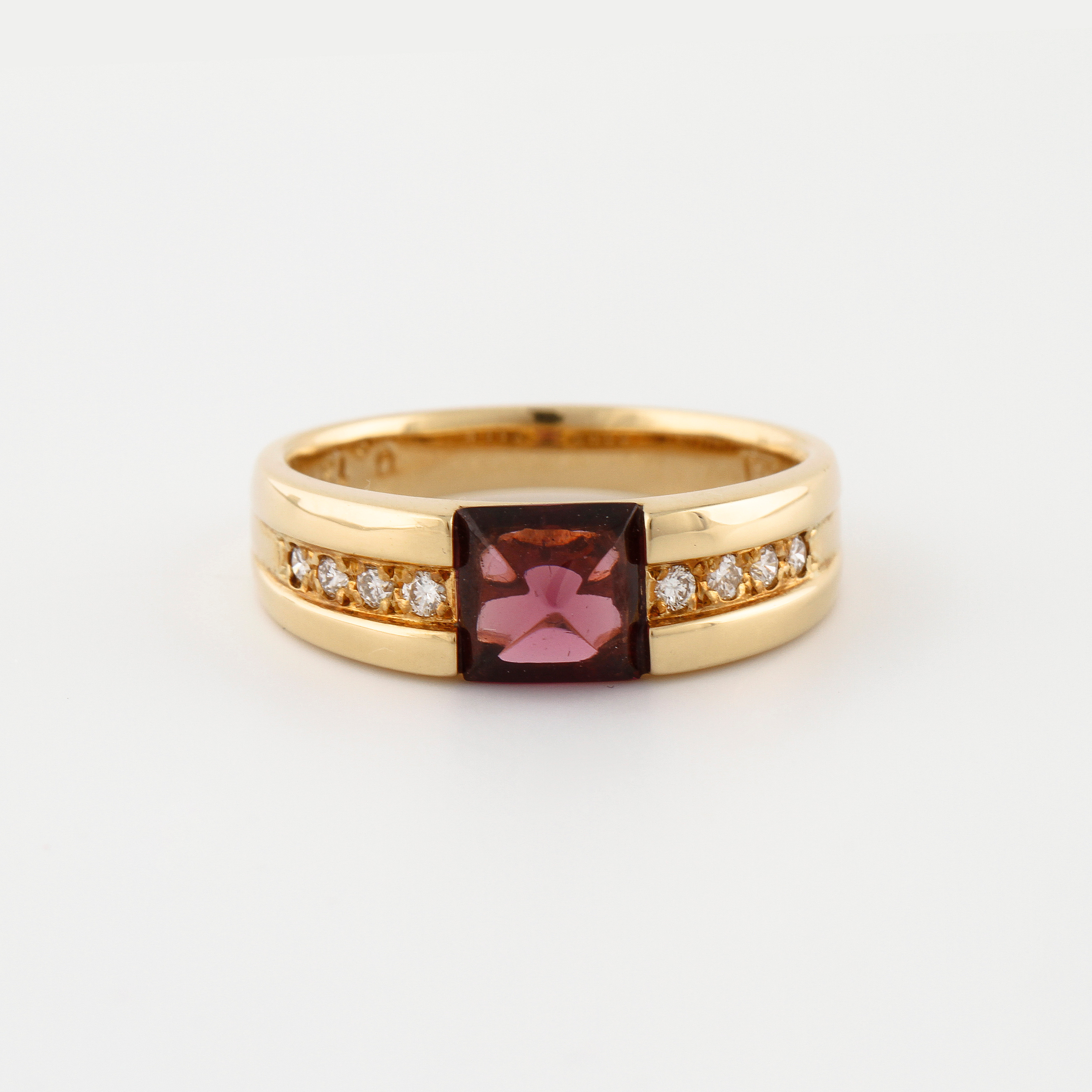 NINA RICCI, a cabochon cut amethyst and brilliant cut diamond ring ...