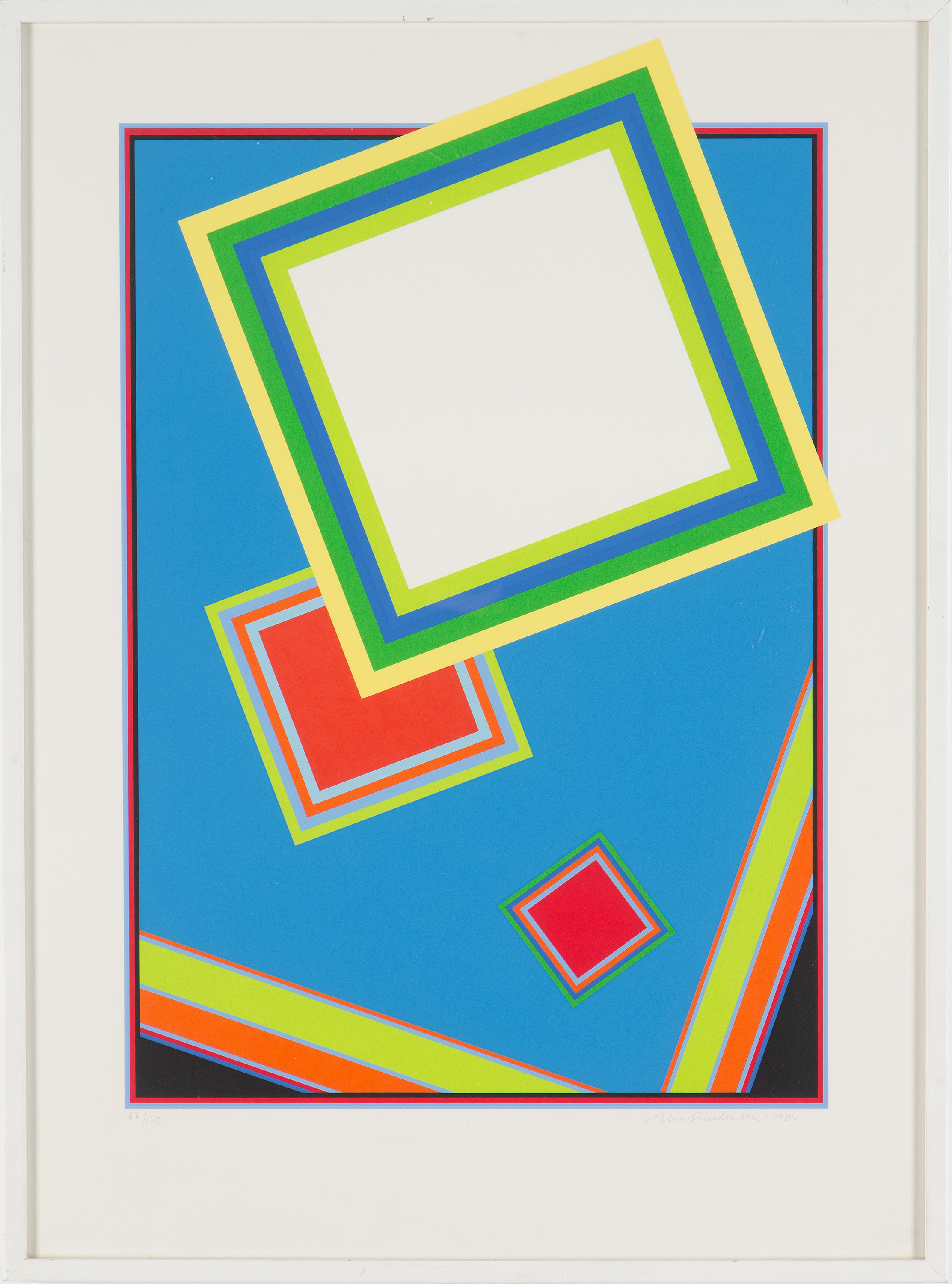 PETER FREUDENTHAL, a litograph in colors, signed, numbered 67/120 and ...