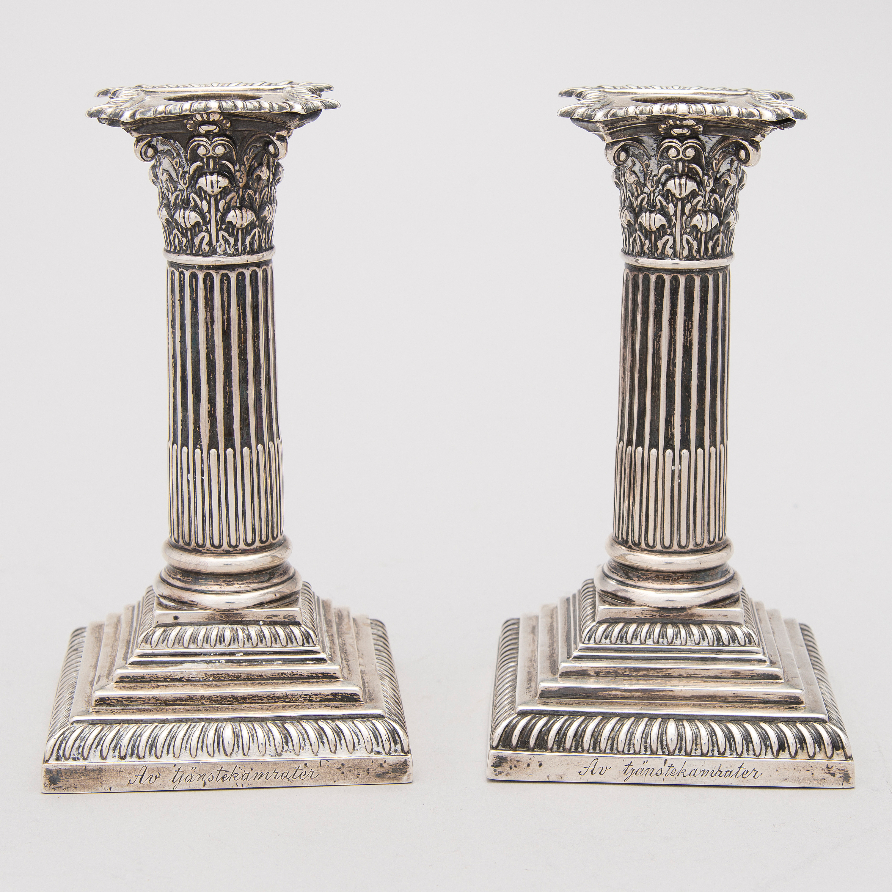A pair of sterling silver candlesticks, William Hutton & Sons Ltd ...