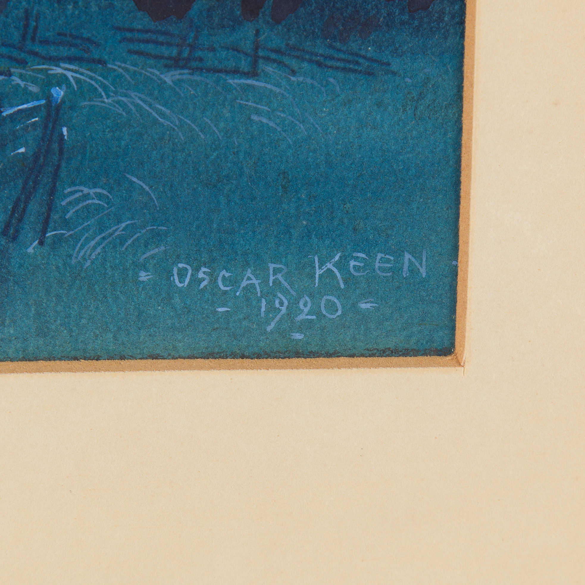 OSCAR KEEN, akvarell, signerad och daterad 1920. - Bukowskis