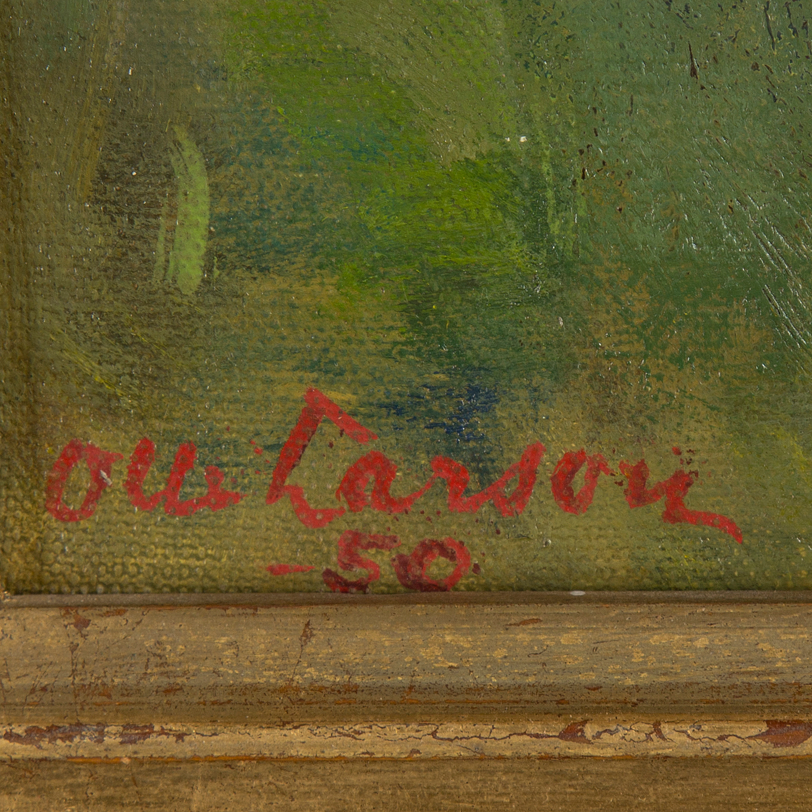 OLLE LARSSON, Oil on canvas, signed and dated -50. - Bukowskis