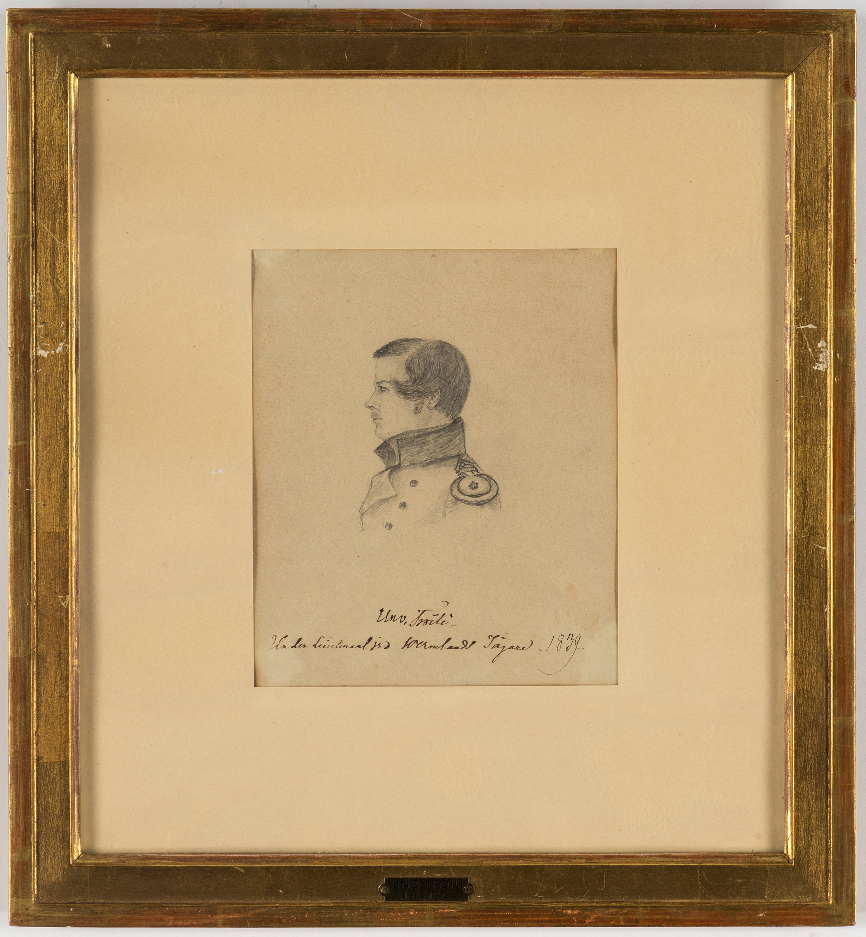 UNO TROILI, two pencil drawings, signed and dated 1839. - Bukowskis