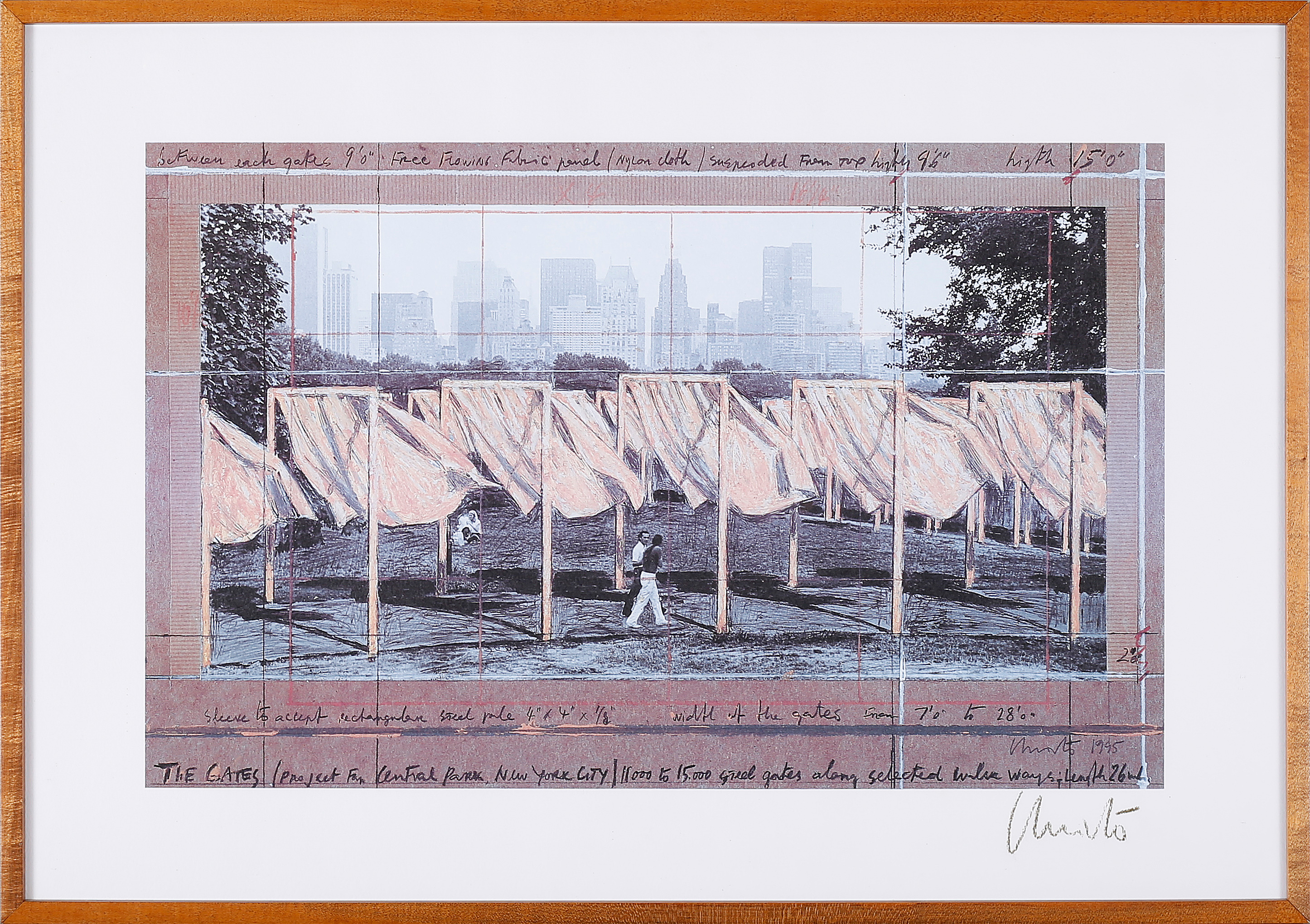 CHRISTO & JEANNE-CLAUDE, offset print, signed Christo. - Bukowskis