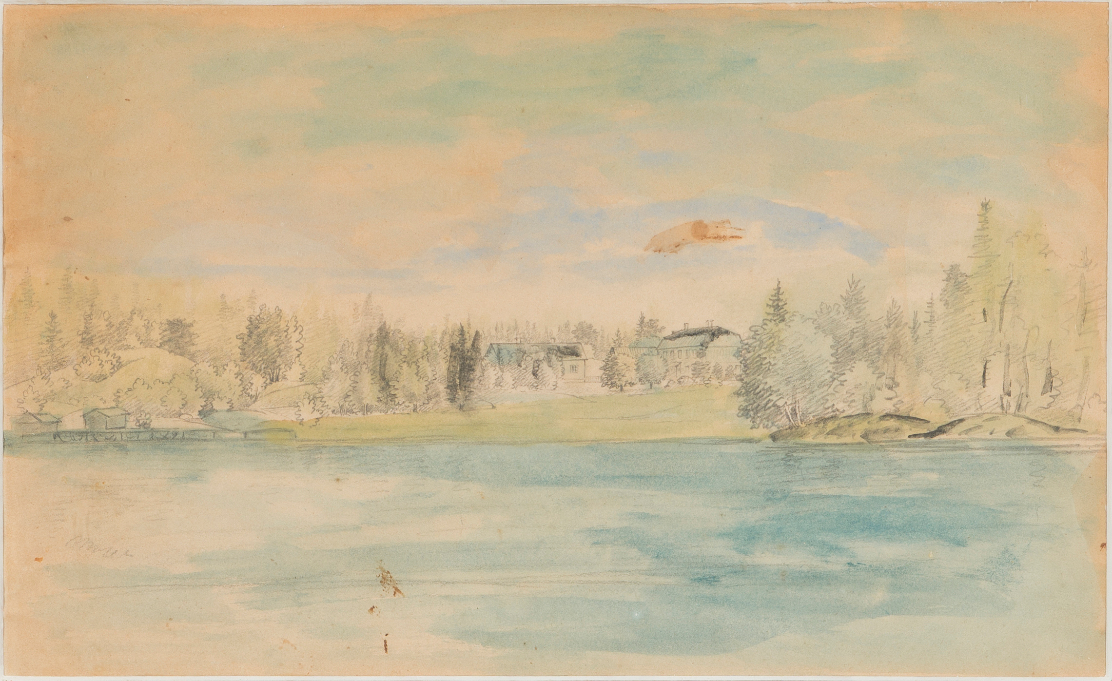 MARIA WIIK, vesiväri, lyijykynä, signeerattu. - Bukowskis