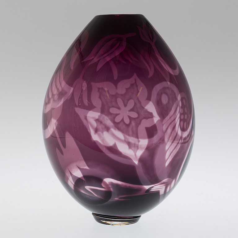 EVA ENGLUND, vas, glas, Graal, Orrefors, signerad, 1974. - Bukowskis