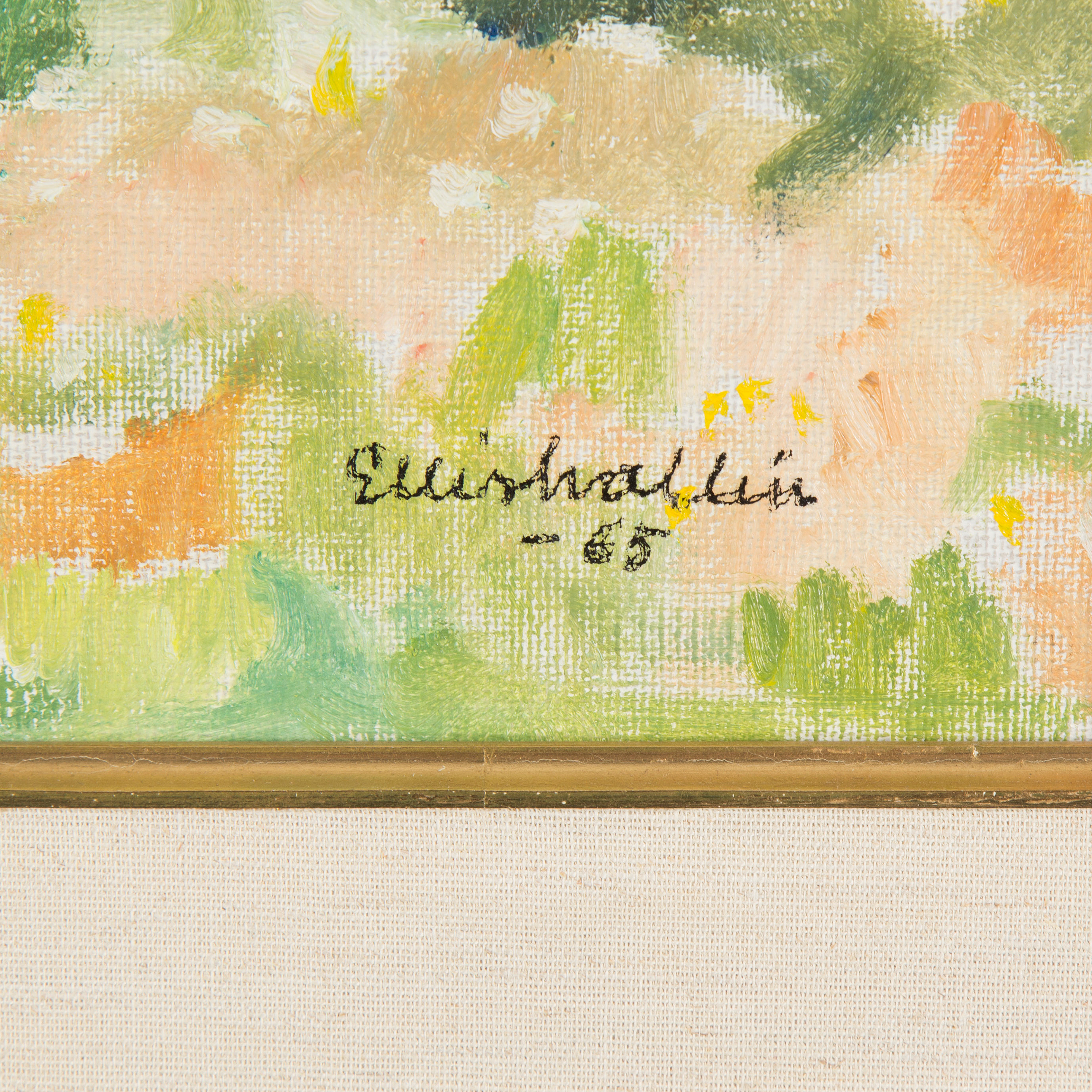 ELLIS WALLIN, Oil on canvas, signed and dated -65. - Bukowskis