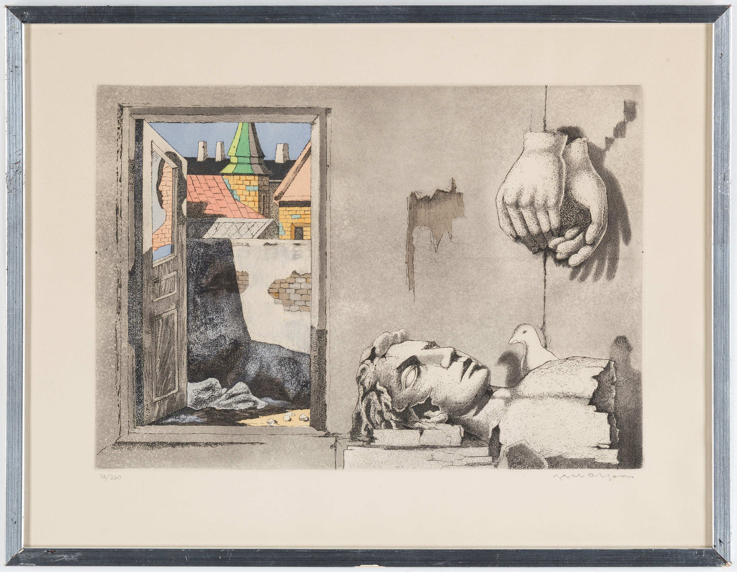 Axel Olson, a litograph in colors. Signed and numbered. - Bukowskis