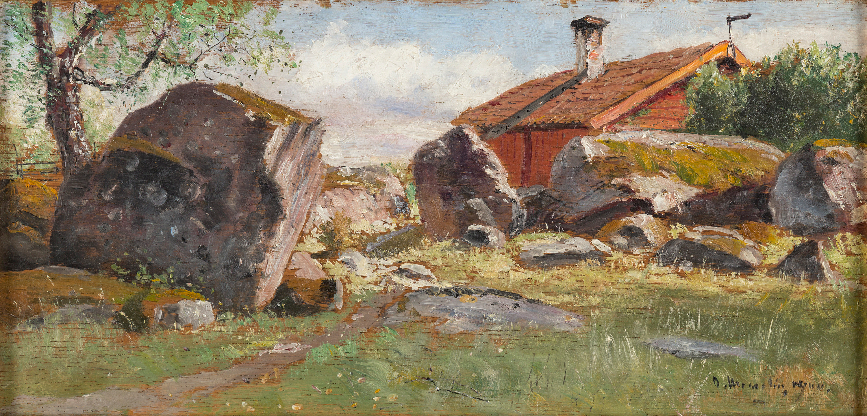 OLOF HERMELIN, oil on panel, signed and dated 1900. - Bukowskis