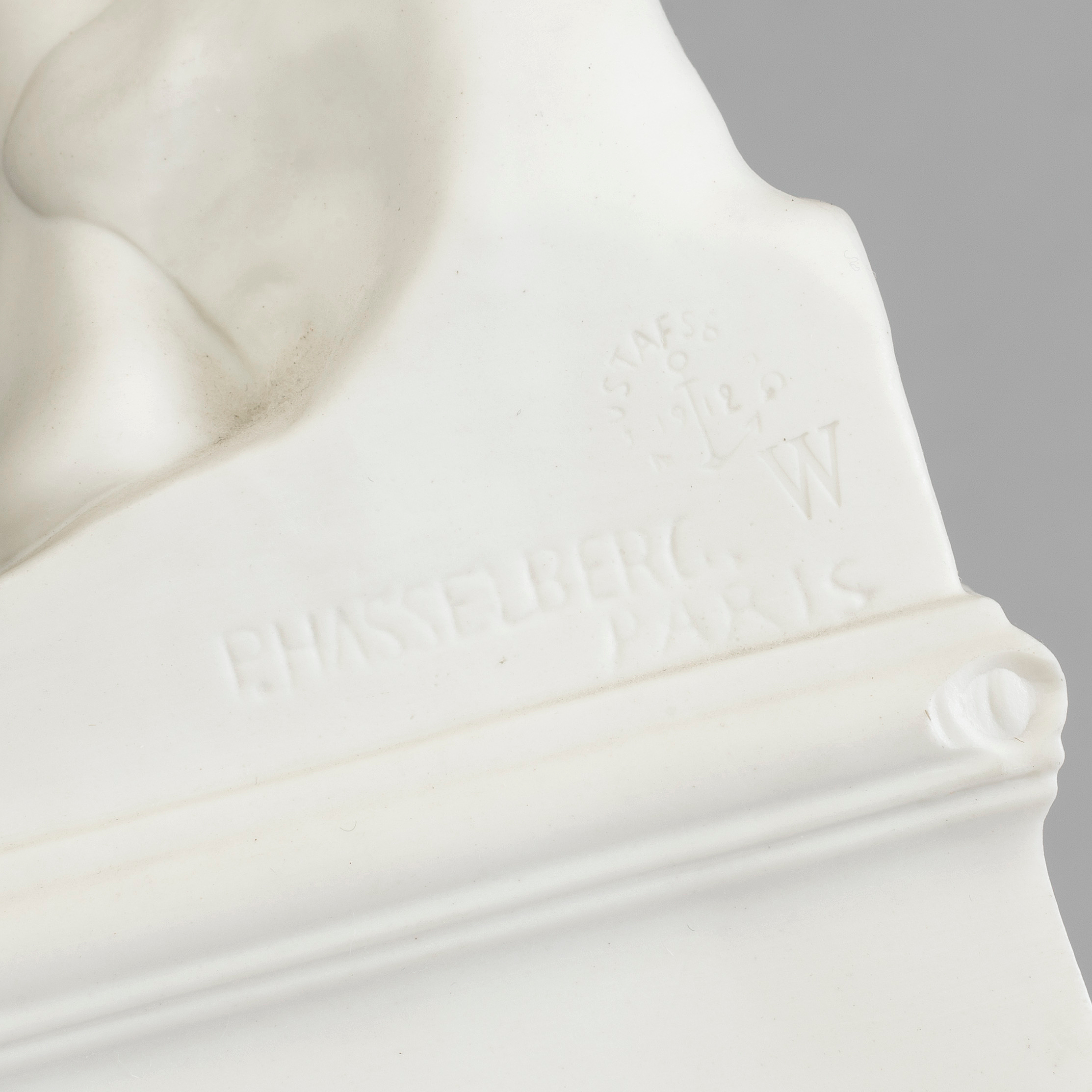 PER HASSELBERG, efter, figurin, parian, "Snöklockan", Gustavsberg, 1912 ...