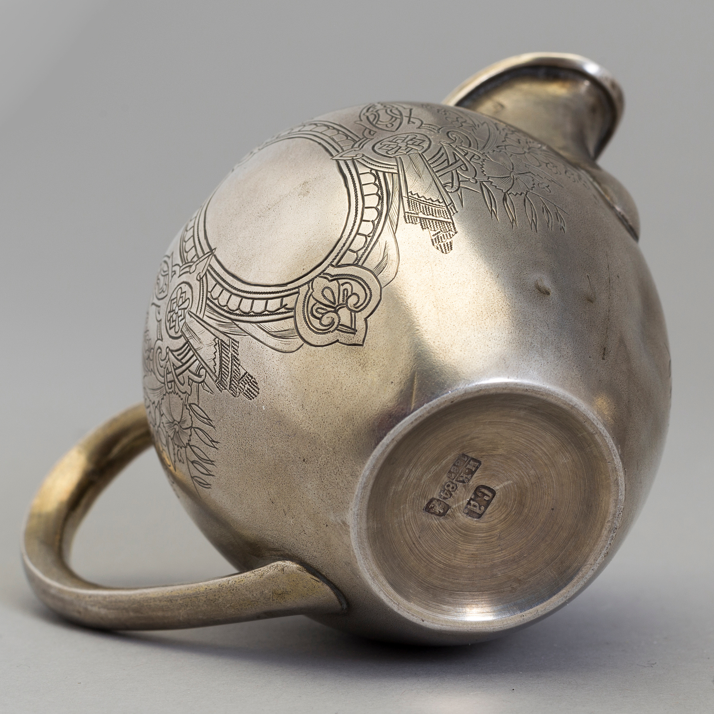 a 3 part silver tea set, Russia 1887 unidentified makers marks. - Bukowskis