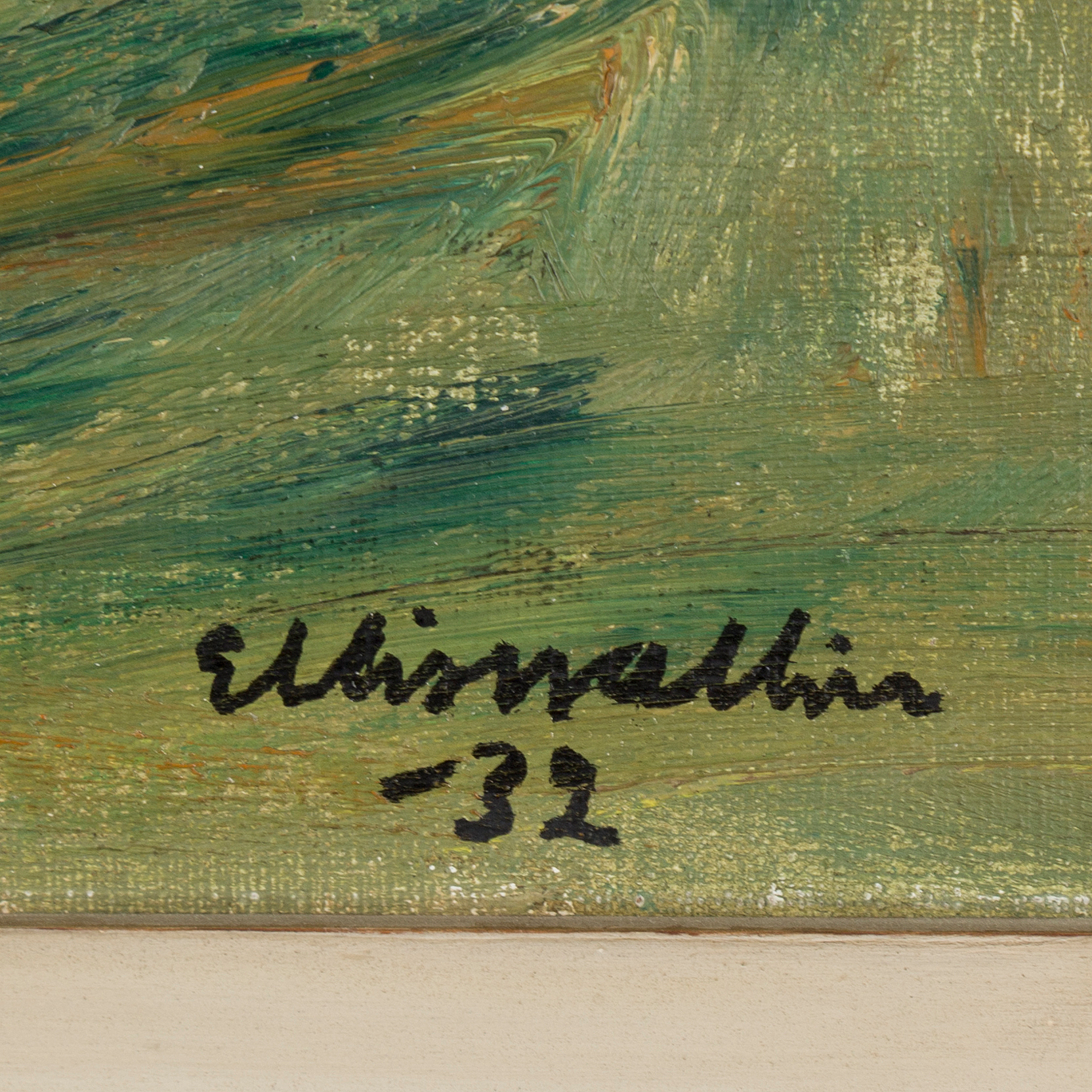 ELLIS WALLIN, oil on canvas signed and dated -32. - Bukowskis