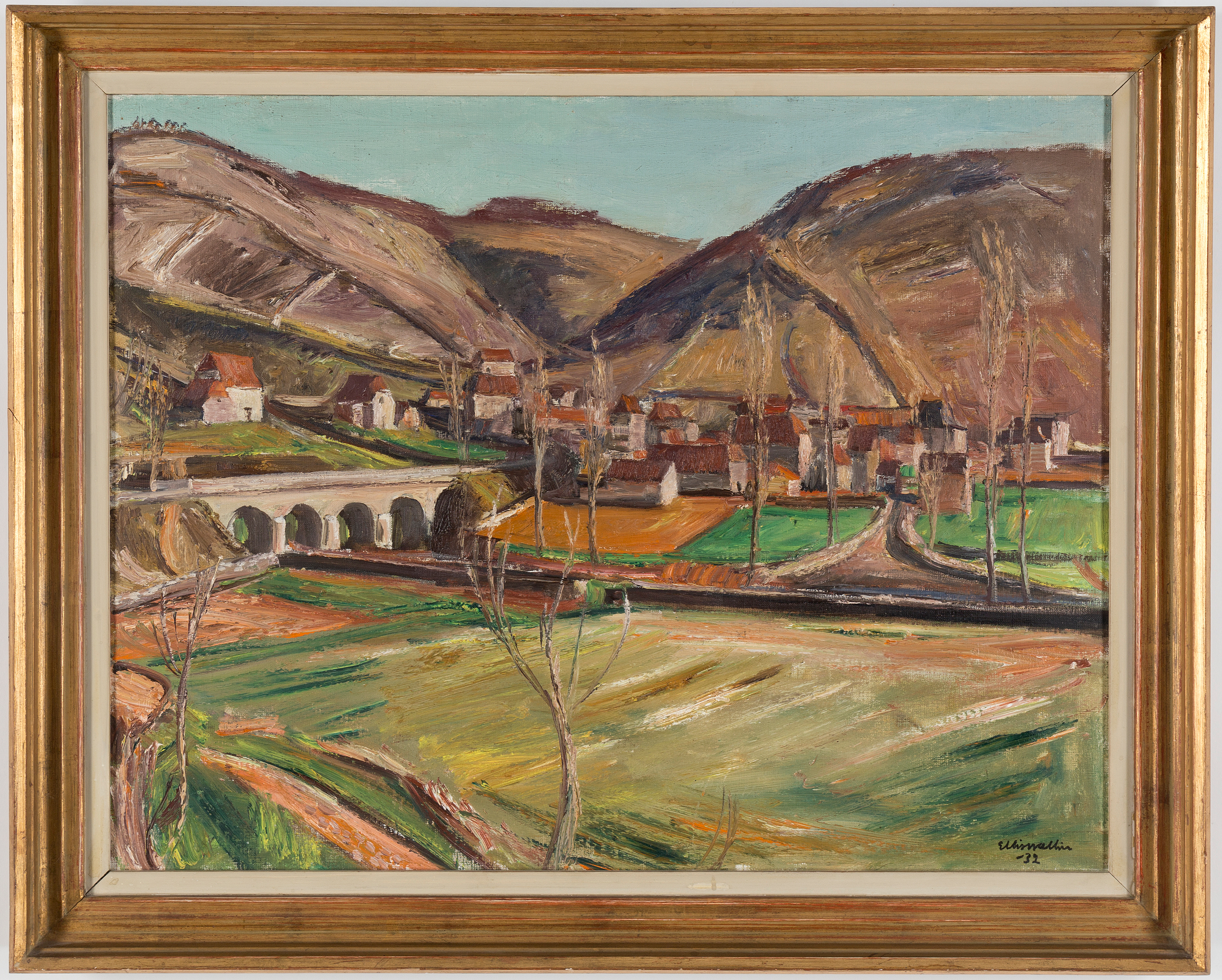 ELLIS WALLIN, oil on canvas signed and dated -32. - Bukowskis