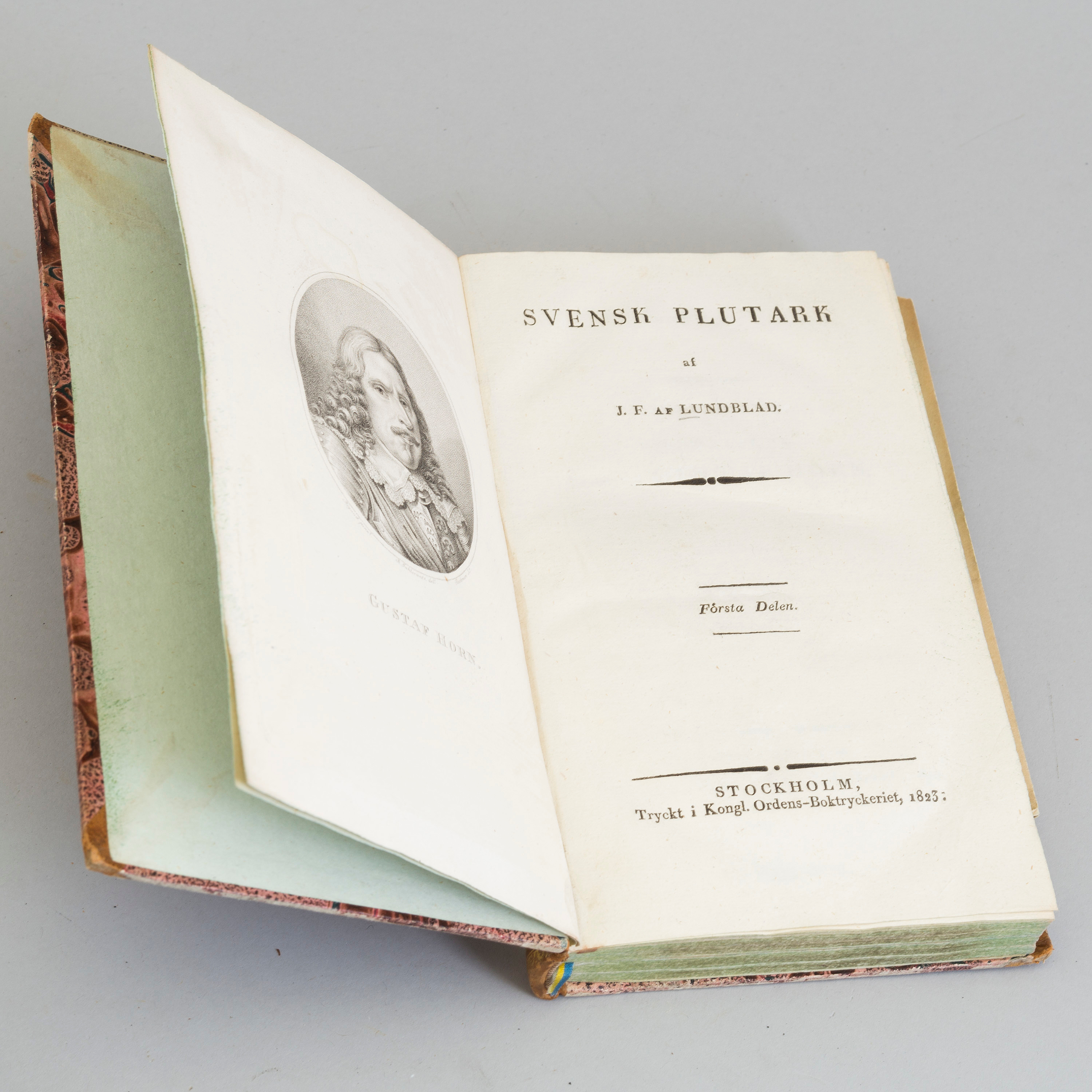 BÖCKER: 2 volymer, Svensk Plutark, JF af Lundblad, tryckt hos Kongl ...