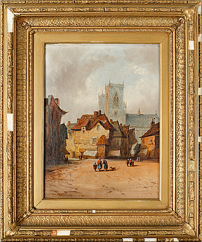 UNKNOWN ARTIST, oil on canvas, signed W Richards, 19th century. - Bukowskis