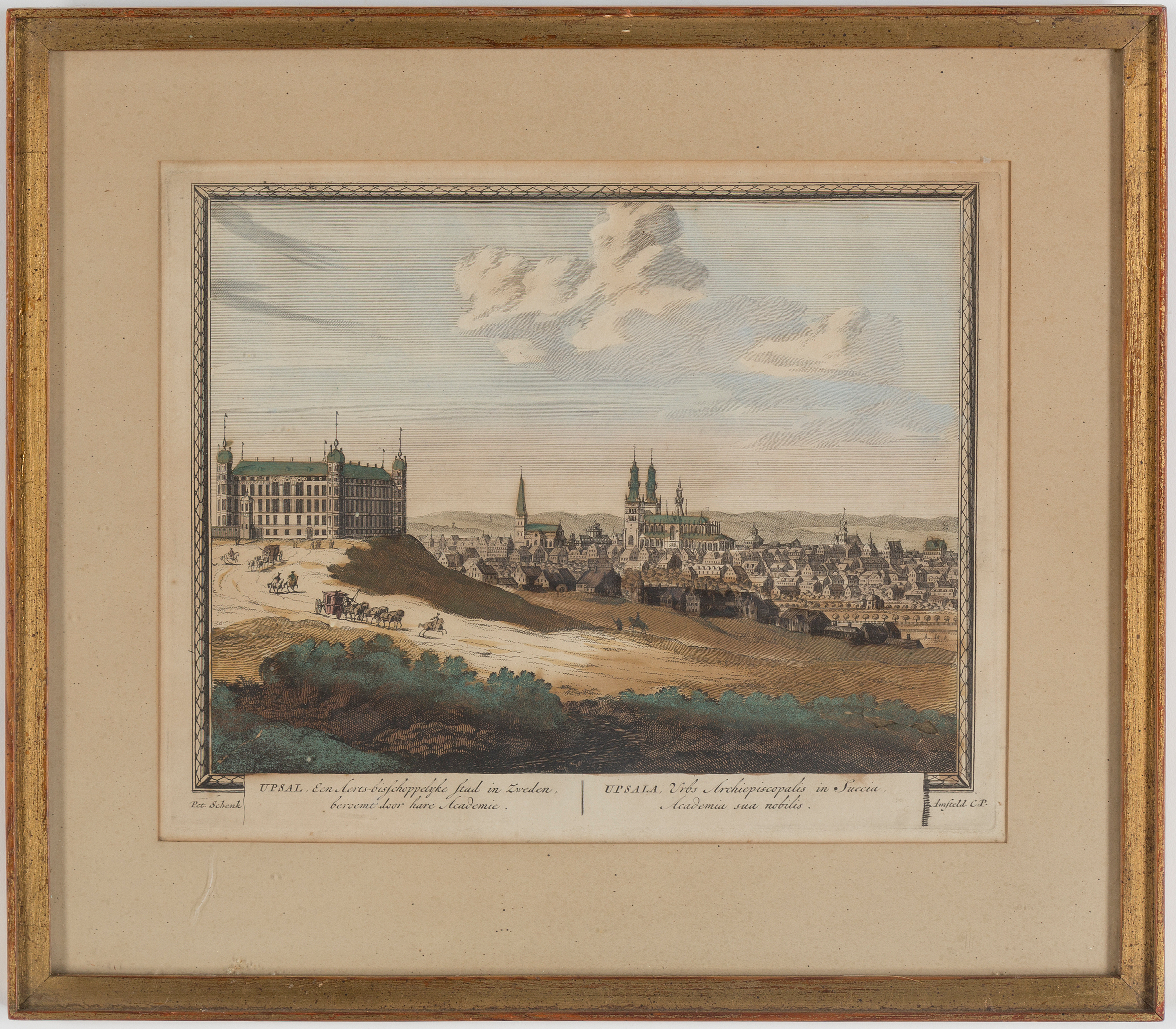 AN 18TH CENTURY COLOURED ENGRAVING. - Bukowskis