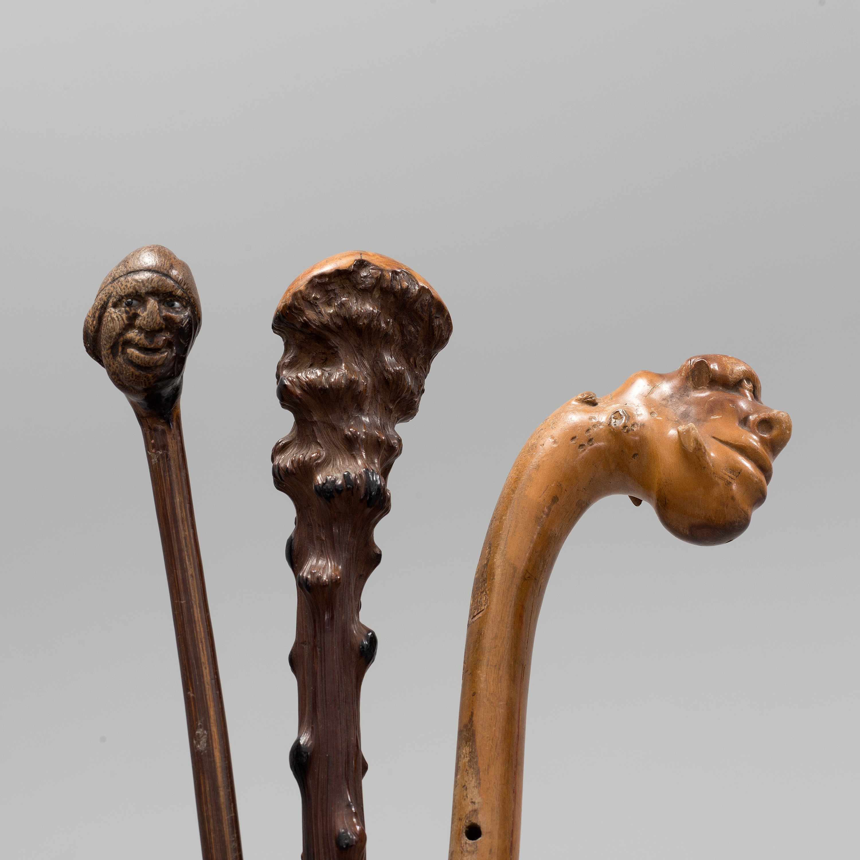 THREE WALKING STICKS, 18th/19th century. - Bukowskis