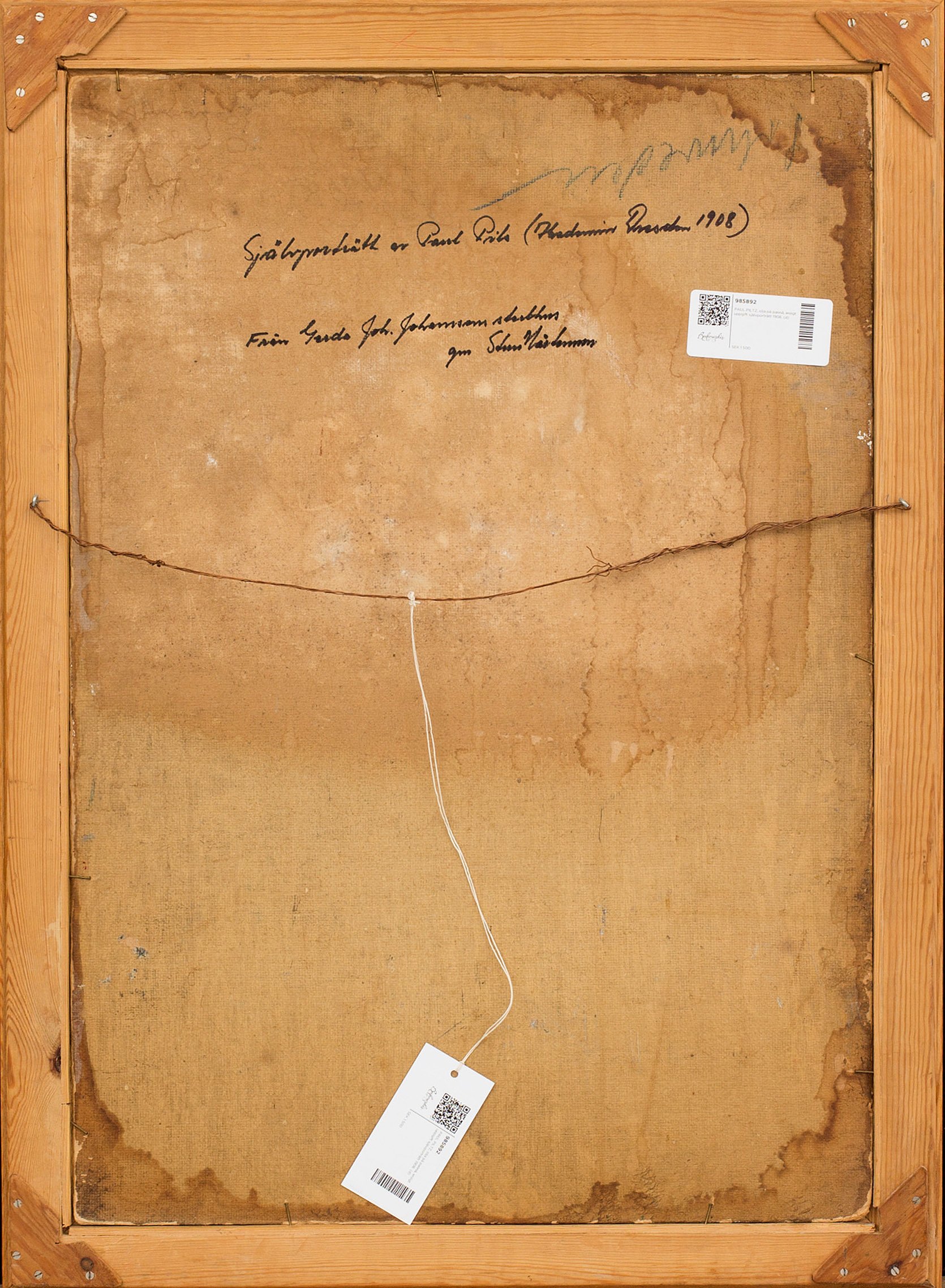 PAUL PILTZ, painting. - Bukowskis