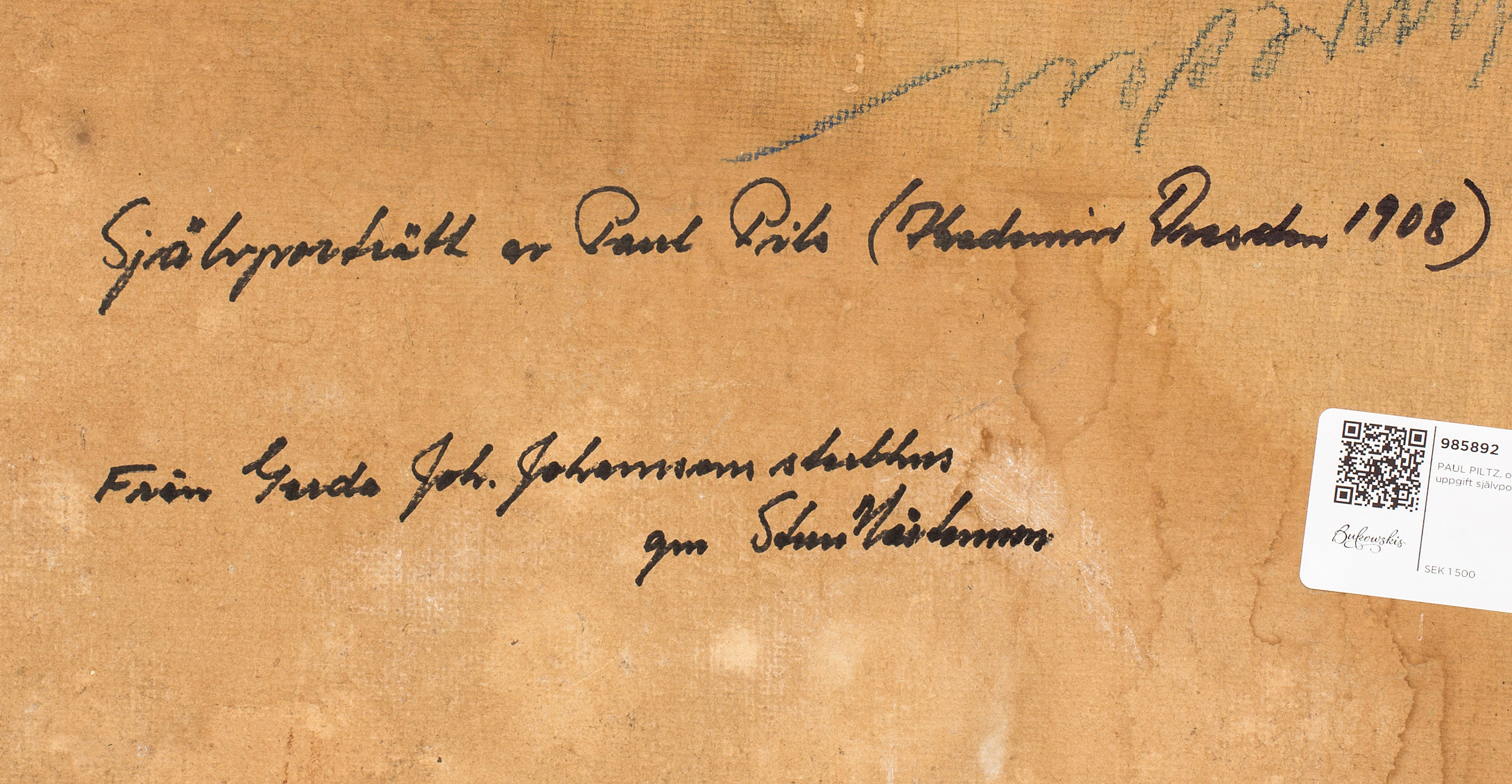 PAUL PILTZ, painting. - Bukowskis