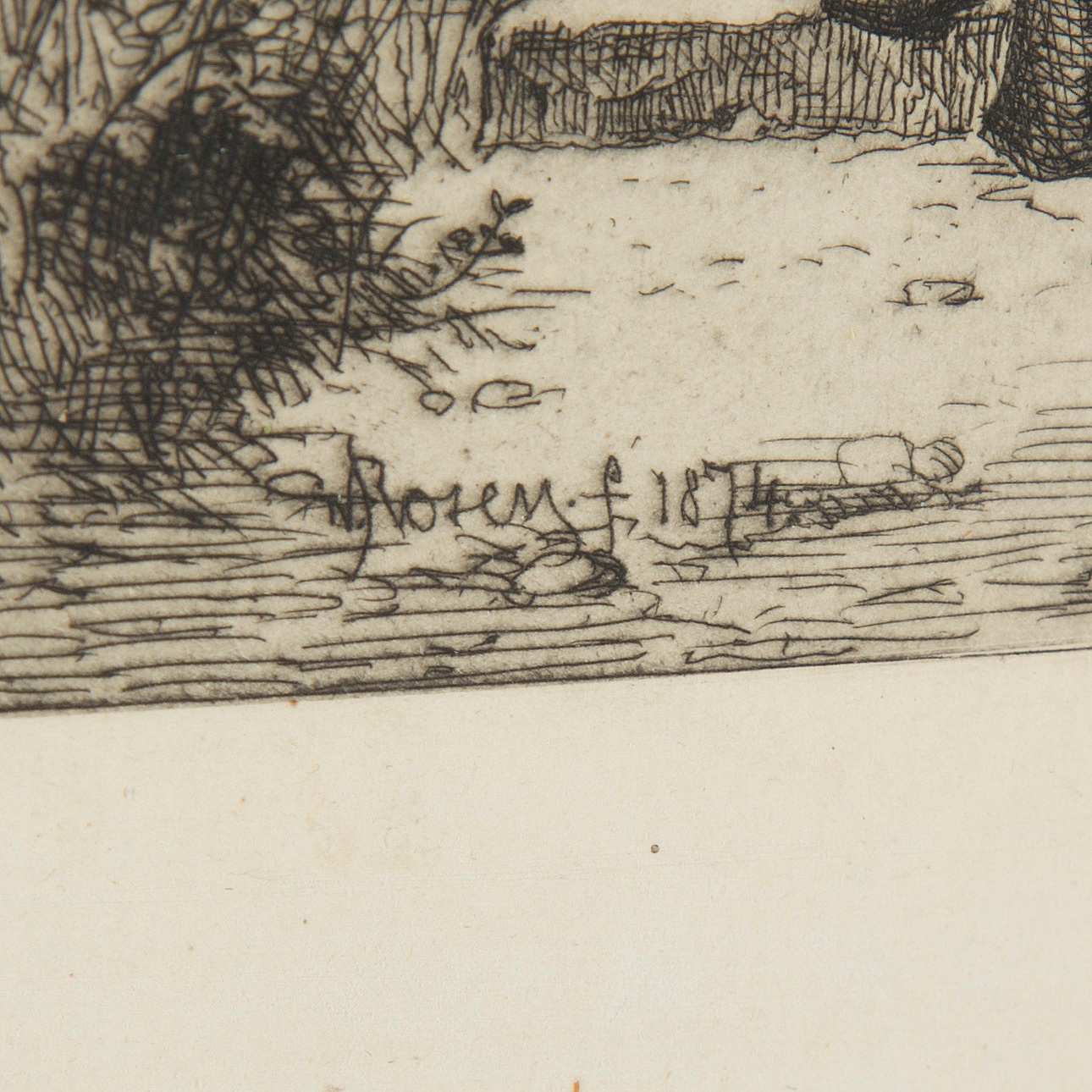 Georg von Rosen, an etching. Signed and dated 1874 in print. - Bukowskis