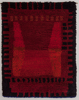 A Finnish long pile ryijy rug designed by Liisa Ruusuvaara for The ...