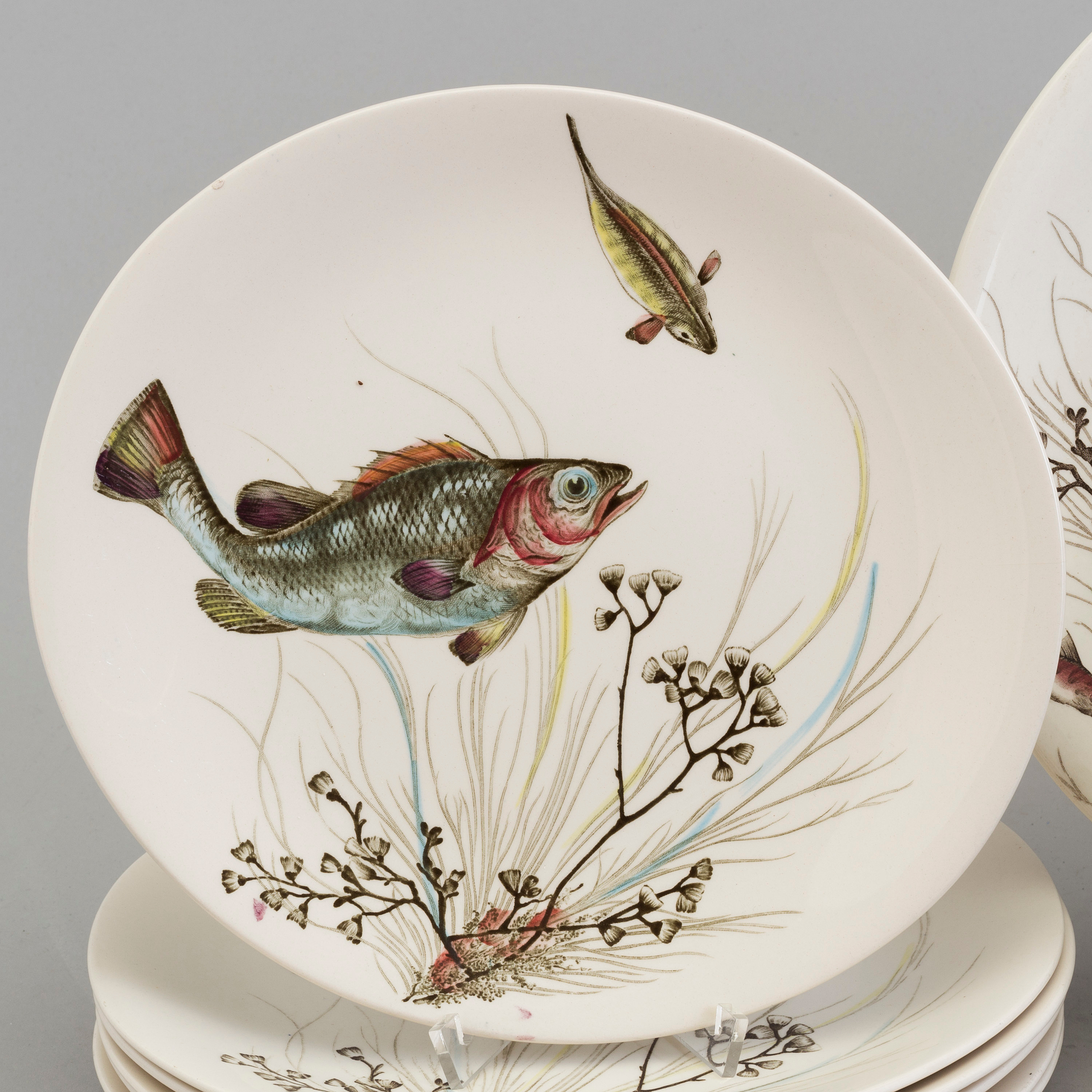 A creamware 10 piece fish service from Johnson Bros, England. - Bukowskis
