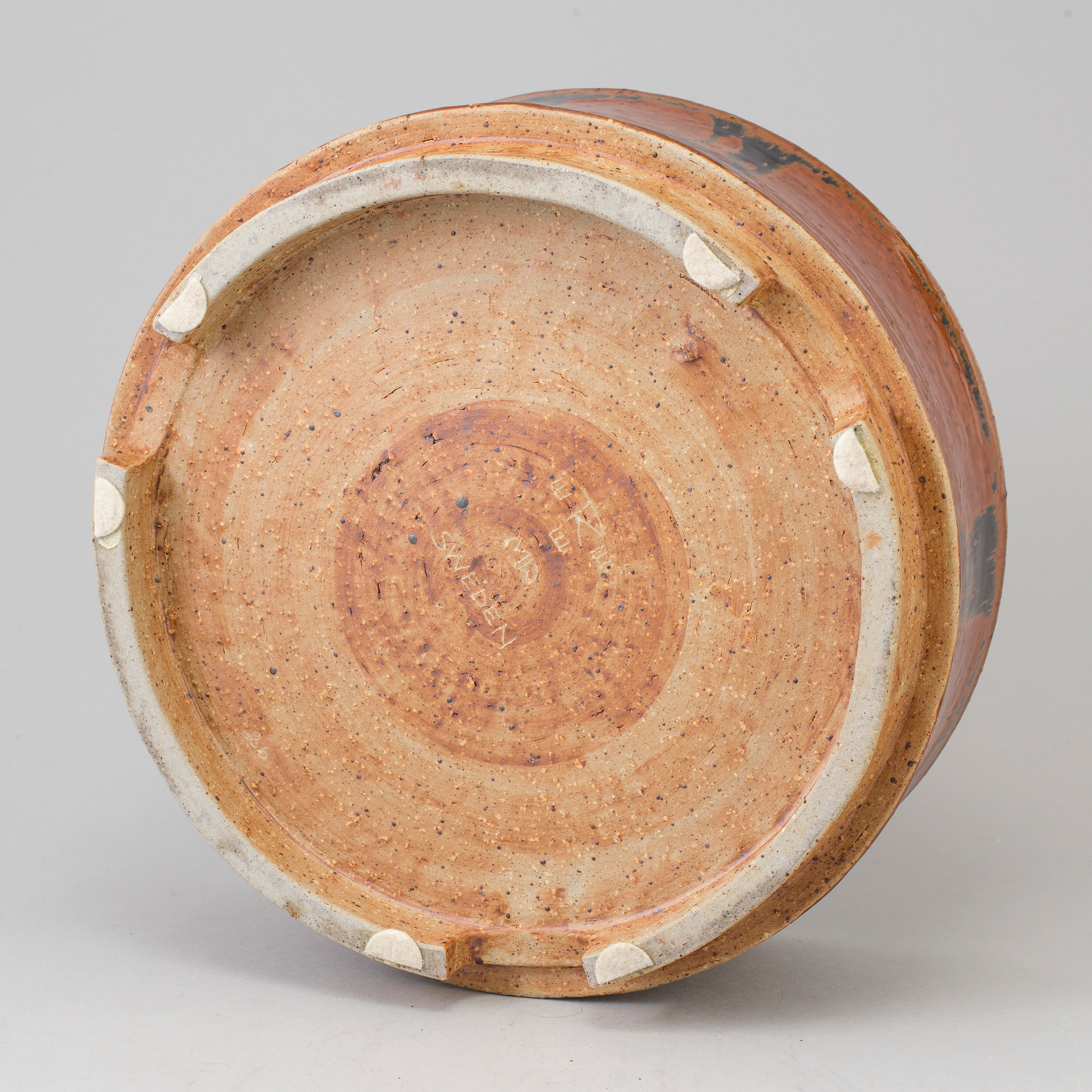 MARIANNE WESTMAN, skålfat, chamotterat stengods, Rörstrand 1960-/70-tal ...