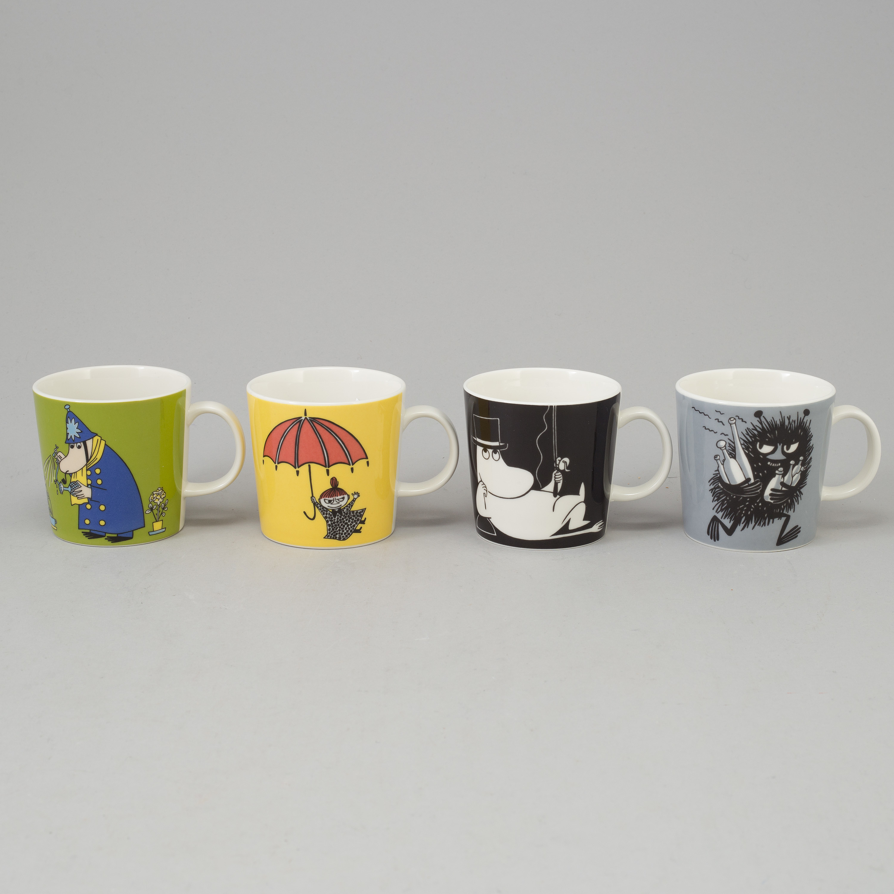 MUMINMUGGAR, 15 st, porslin, Moomin Characters, Arabia, Finland, 1996 ...