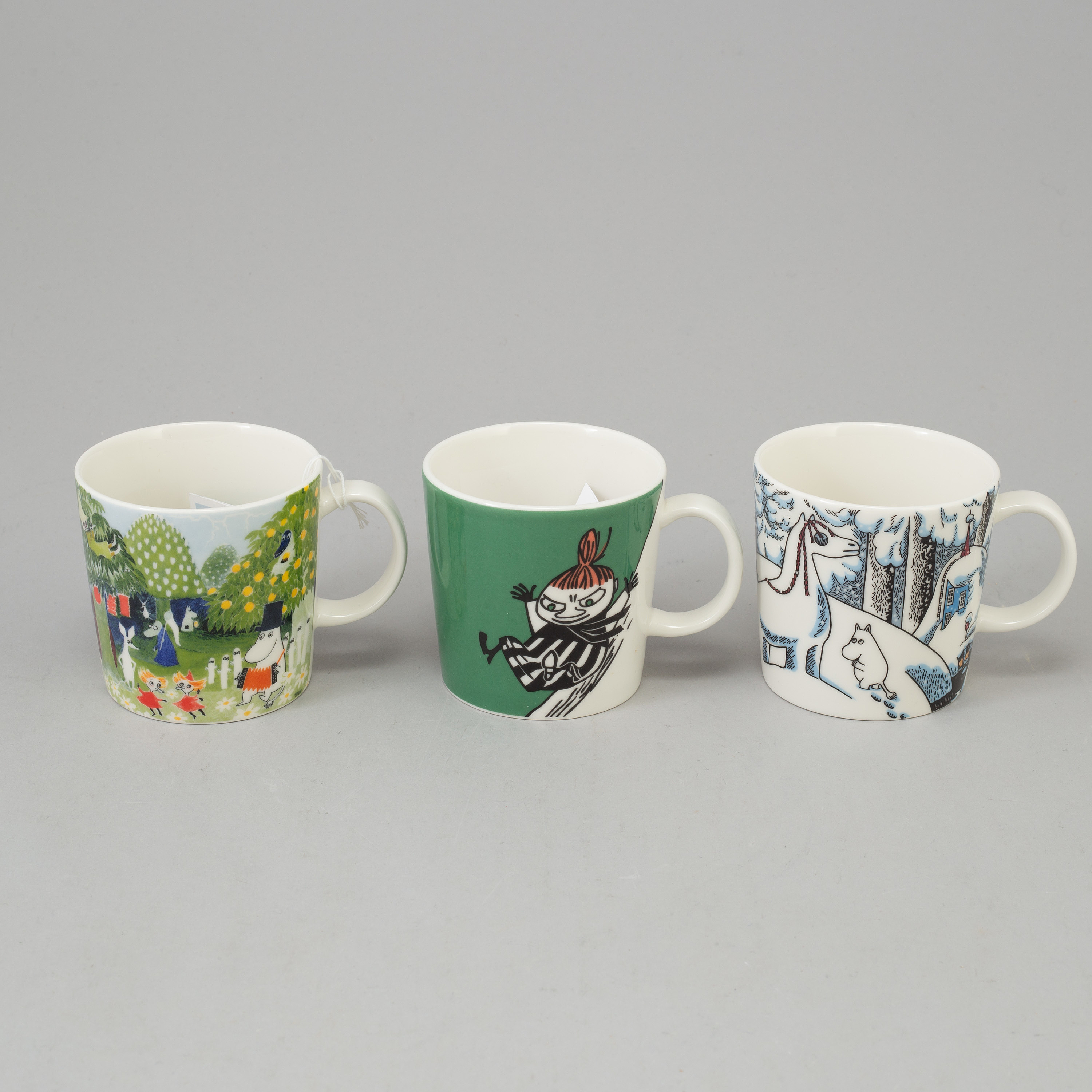 MUMINMUGGAR, 15 st, porslin, Moomin Characters, Arabia, Finland, 1996 ...