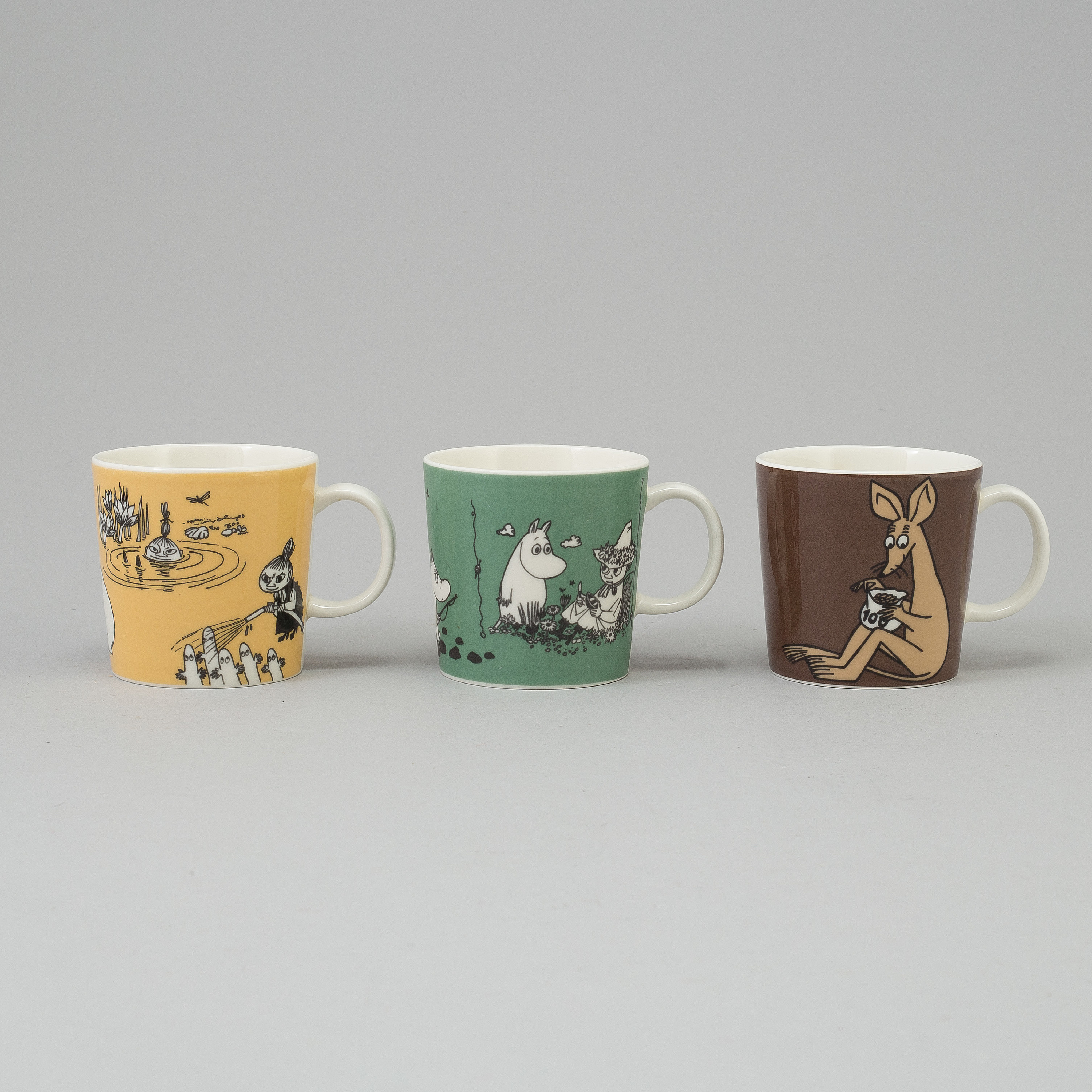 MUMINMUGGAR 3 st, porslin, Arabia "Moomin Characters" 1990-96 och 2002 ...