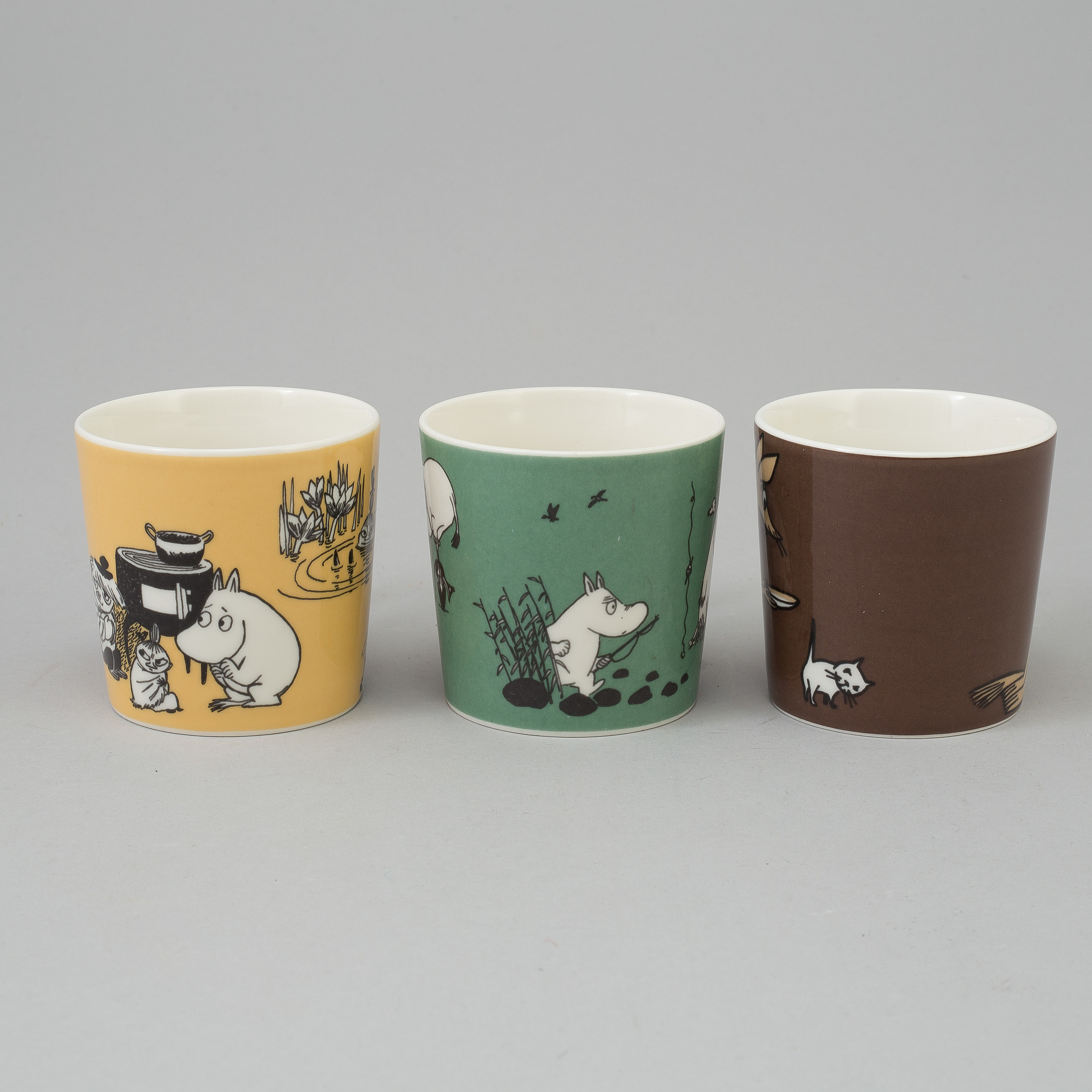 MUMINMUGGAR 3 st, porslin, Arabia "Moomin Characters" 1990-96 och 2002 ...