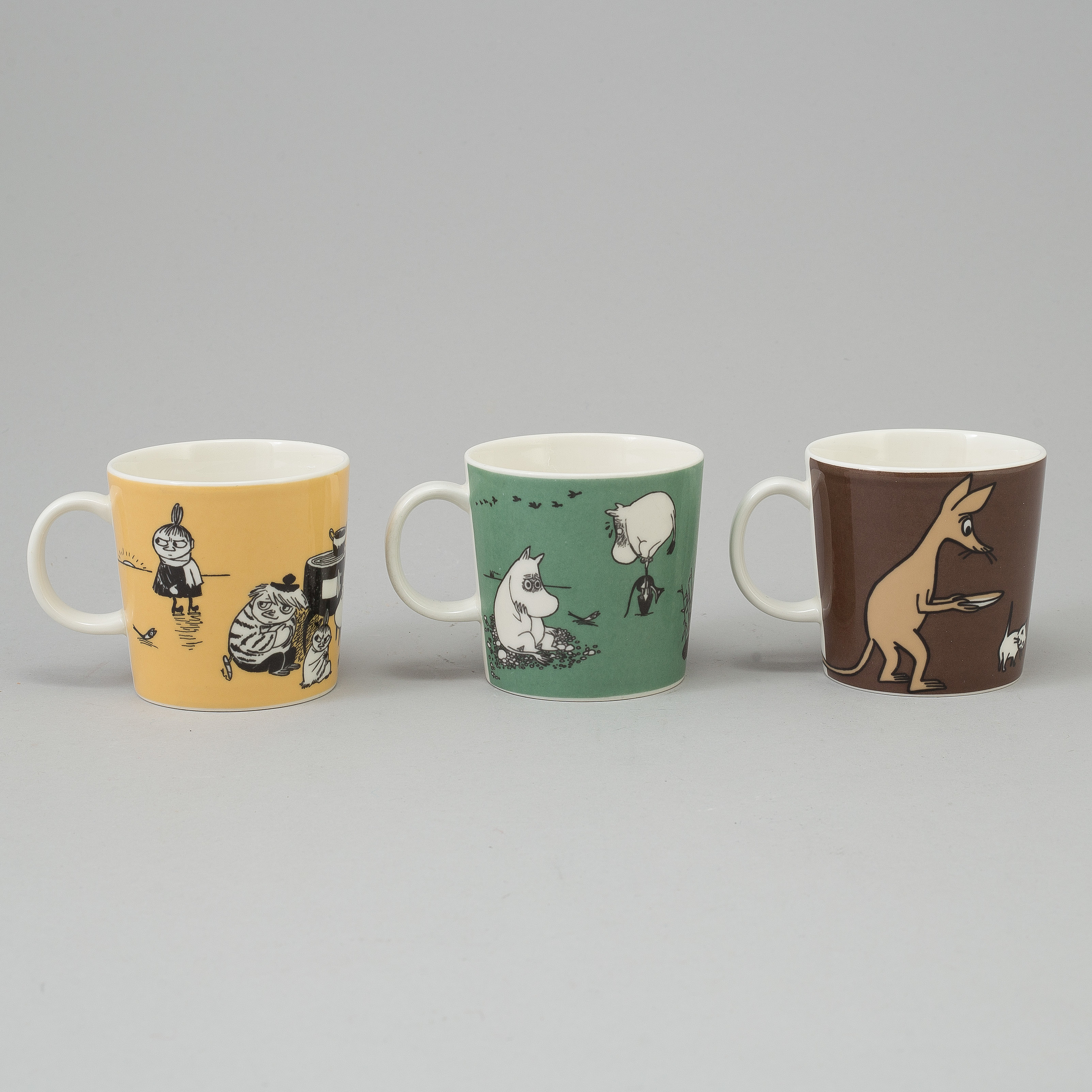 MUMINMUGGAR 3 st, porslin, Arabia "Moomin Characters" 1990-96 och 2002 ...