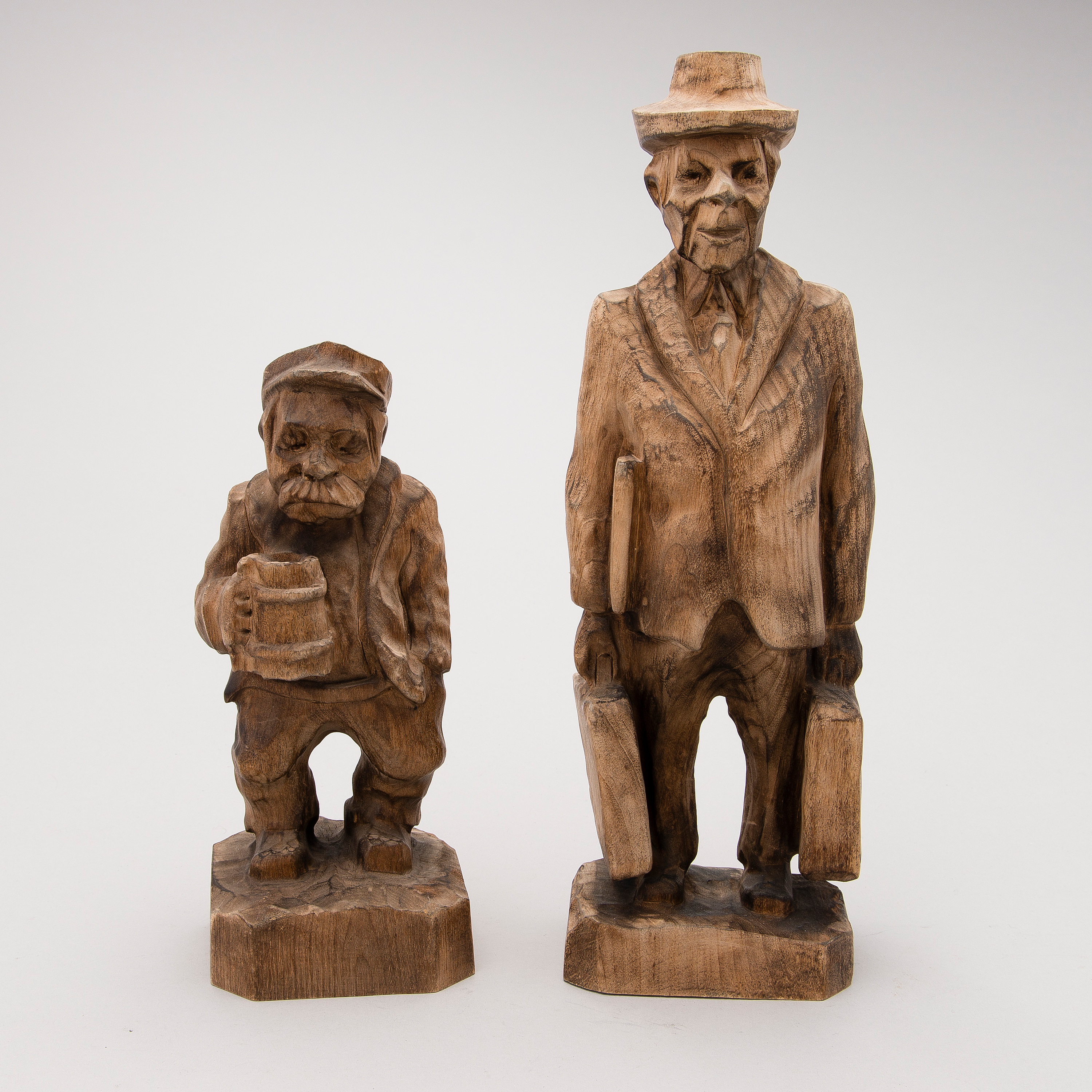 GEORG ÖHMAN, Puuveistoksia, 2 kpl, leimasigneerattu. - Bukowskis