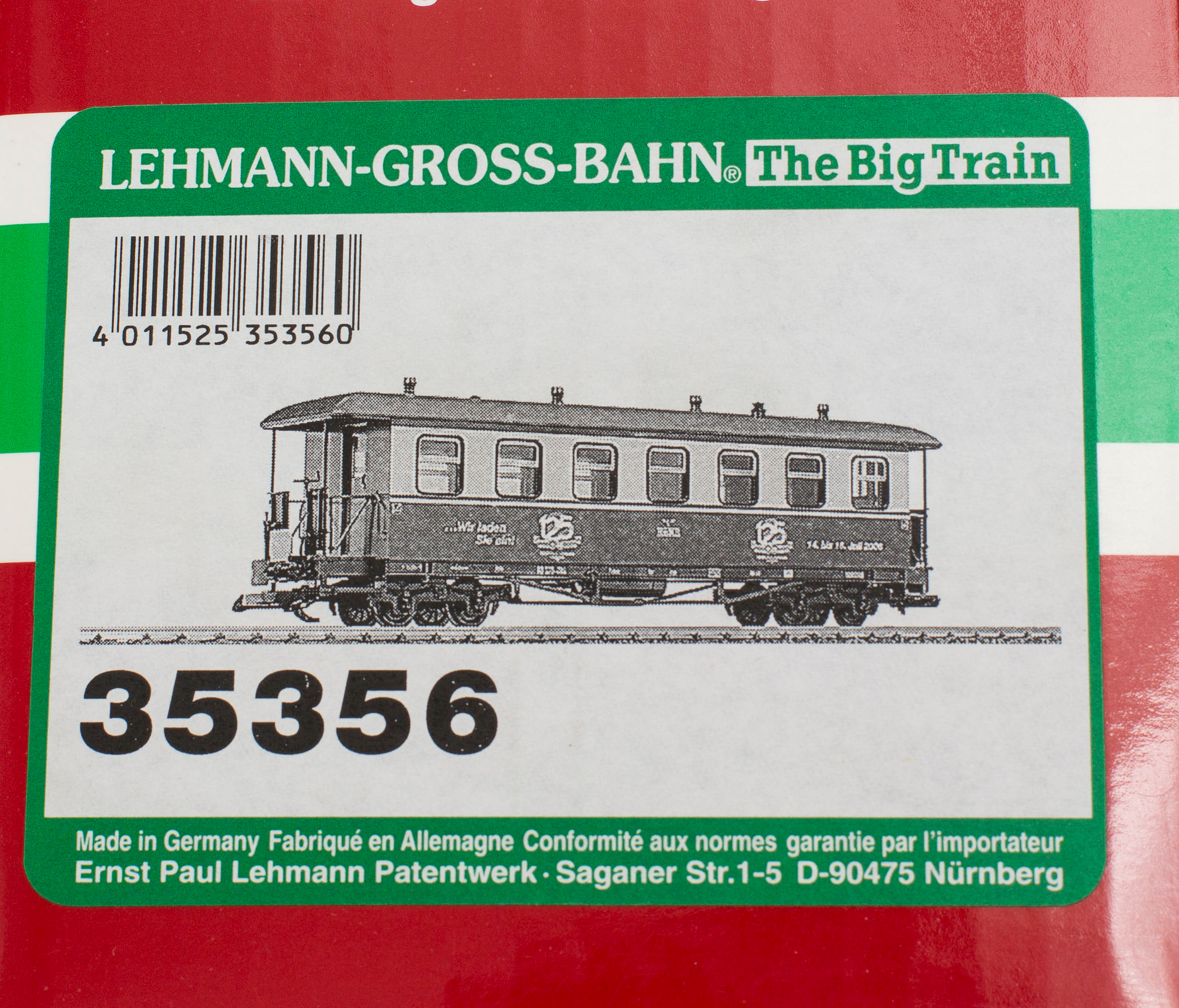 LEHMANN-GROSS, Jubileumsvagn "125 Jahre Ernst Lehmann" 35356. - Bukowskis