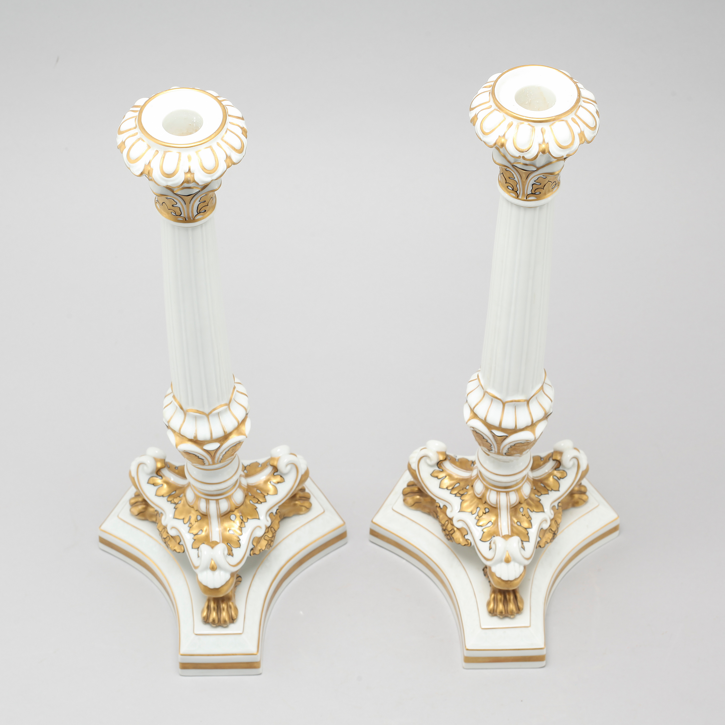 A pair of mid 20th century porcelain candlesticks from Rosenthal ...