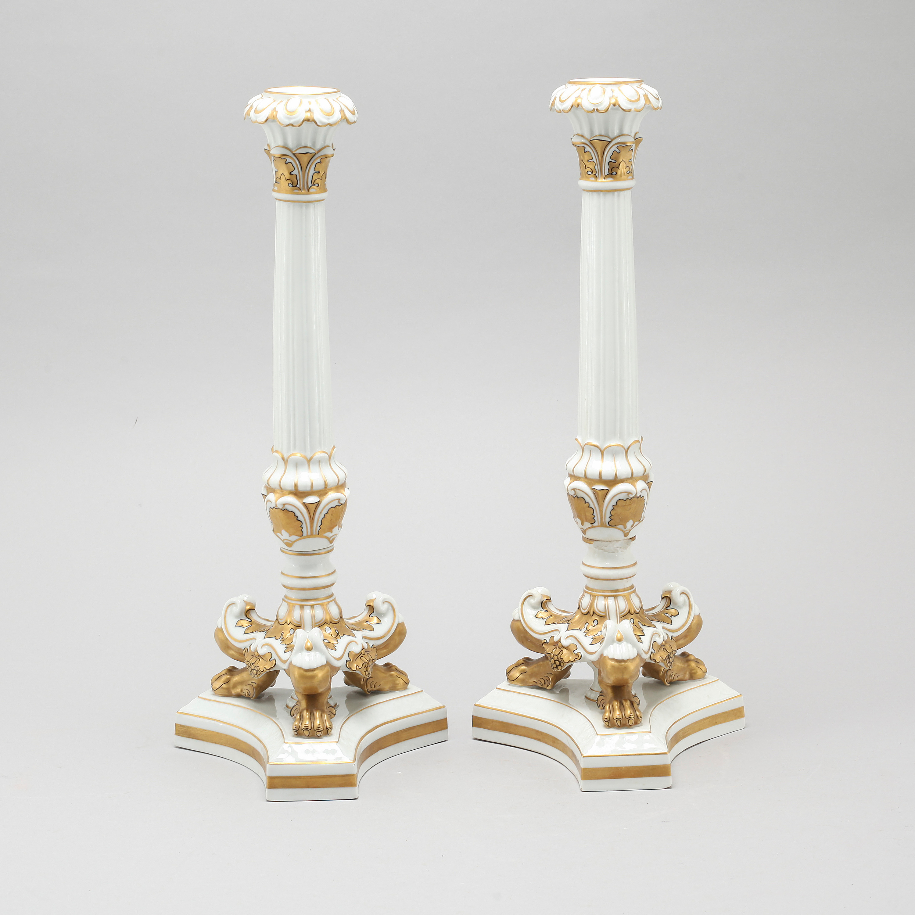 A pair of mid 20th century porcelain candlesticks from Rosenthal ...