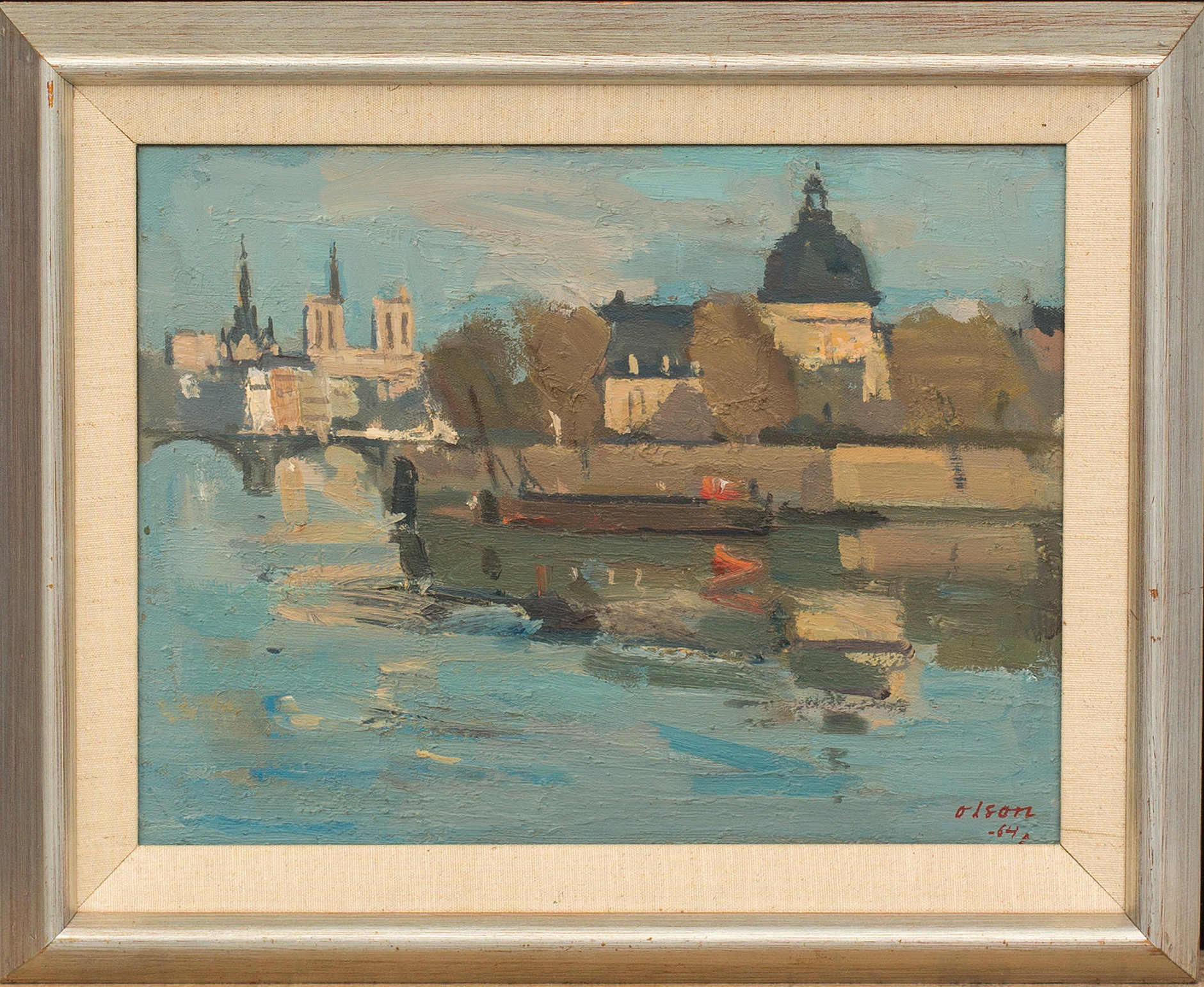 OVE OLSON, signed painting -64. - Bukowskis