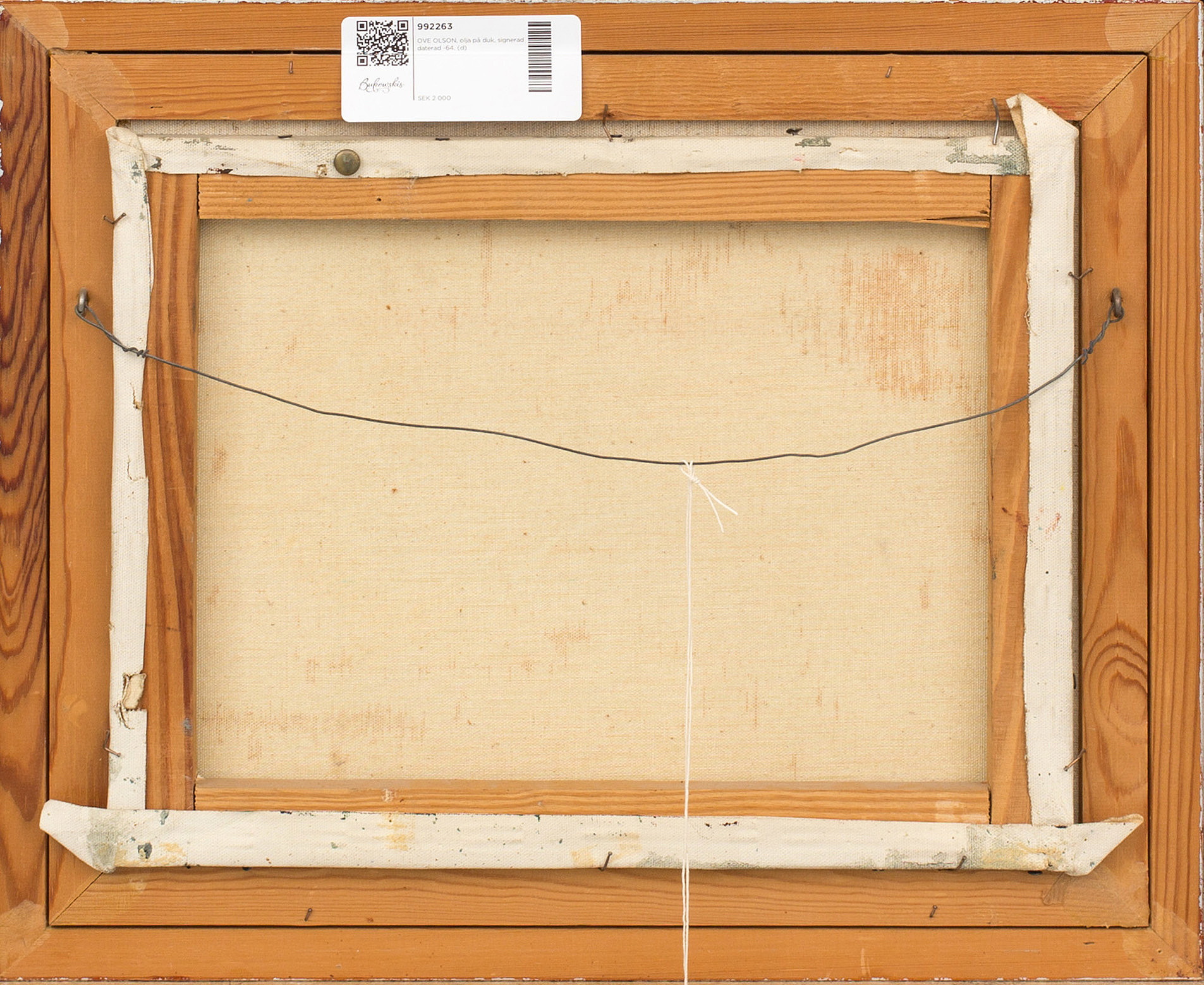 OVE OLSON, signed painting -64. - Bukowskis