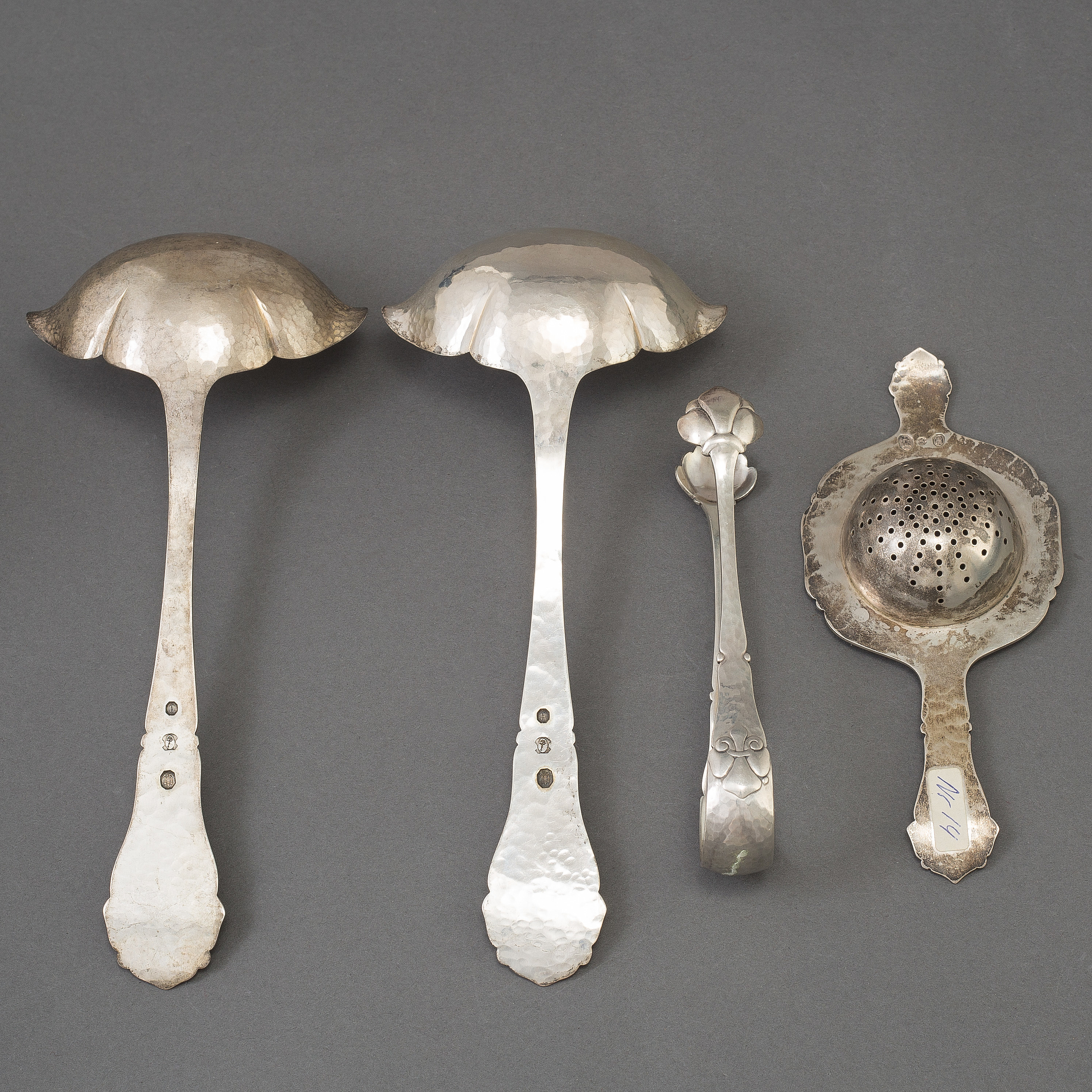 134 pieces of silver cutlery, Christian F Heise, Denmark 1920. Weight ...