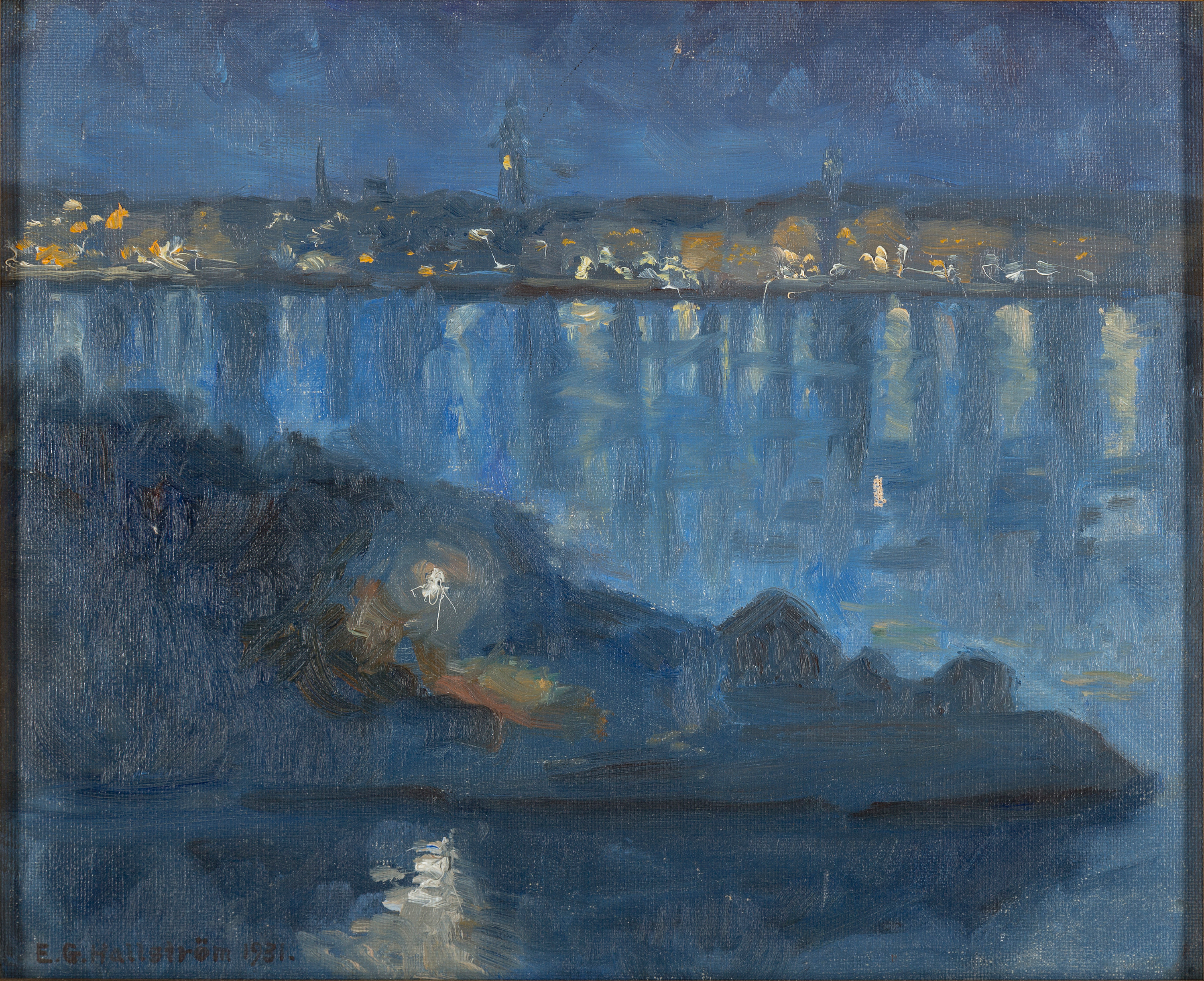 ERIK G HALLSTRÖM, oil on panel, signed and dated -31. - Bukowskis