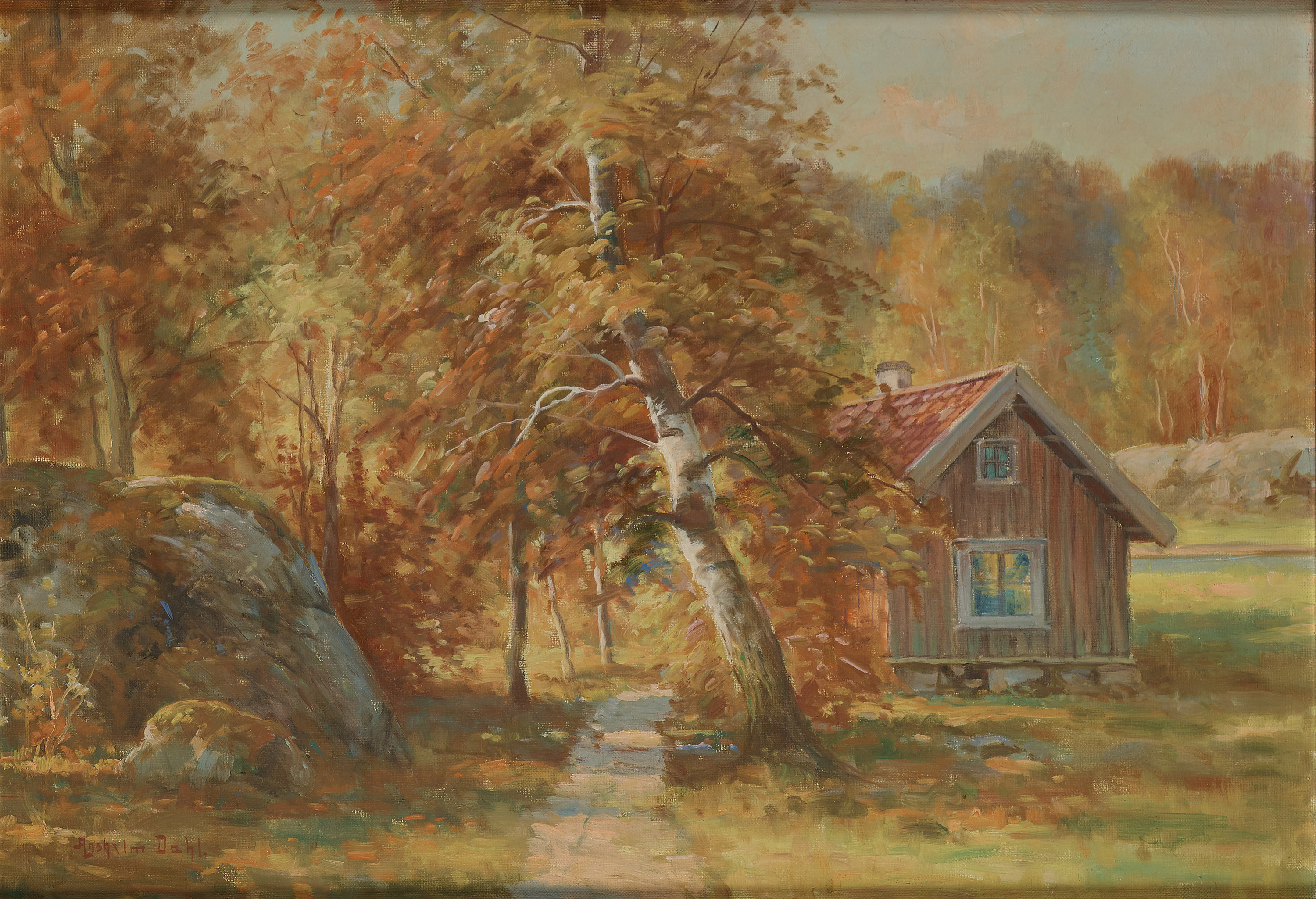 ANSHELM DAHL, oil on canvas, signed. - Bukowskis