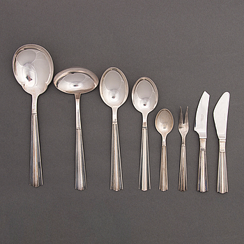 A 32-piece set of 'Margit' silver cutlery, Holger Rasmussen ...