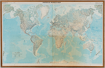 A Kümmerly & Frey world map from Berne, Geographical publishers ...