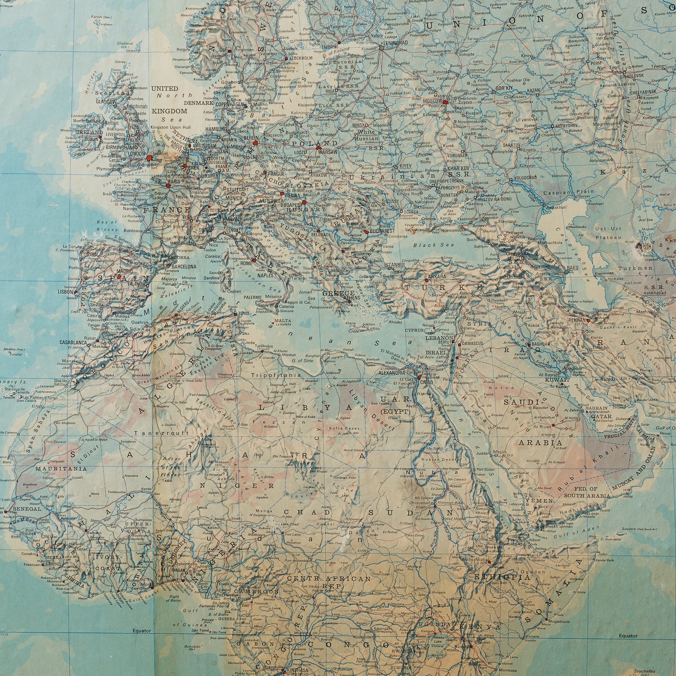 A Kümmerly & Frey world map from Berne, Geographical publishers ...