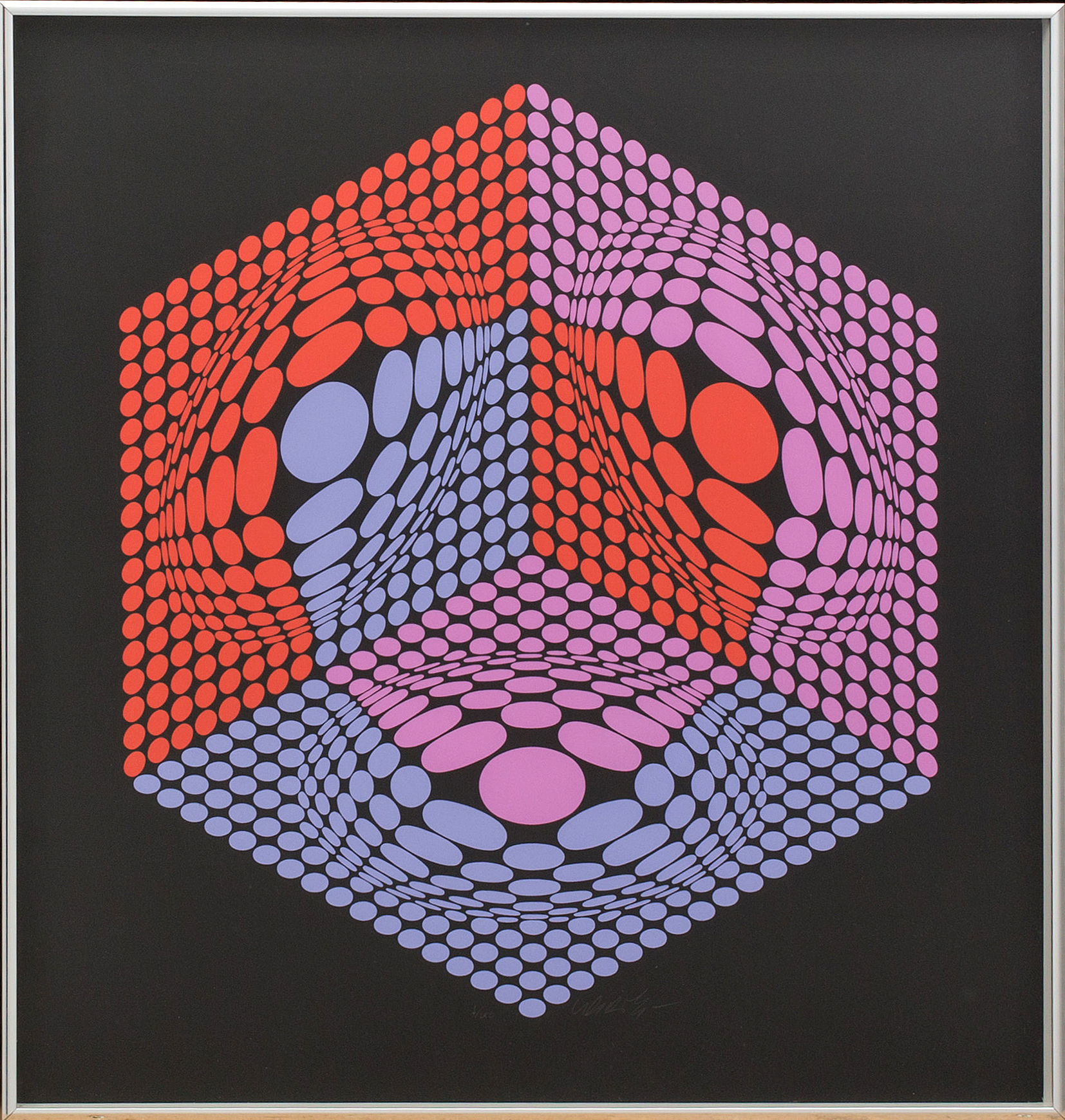VICTOR VASARELY, litograph in color, signed, and numbered 1/250 ...
